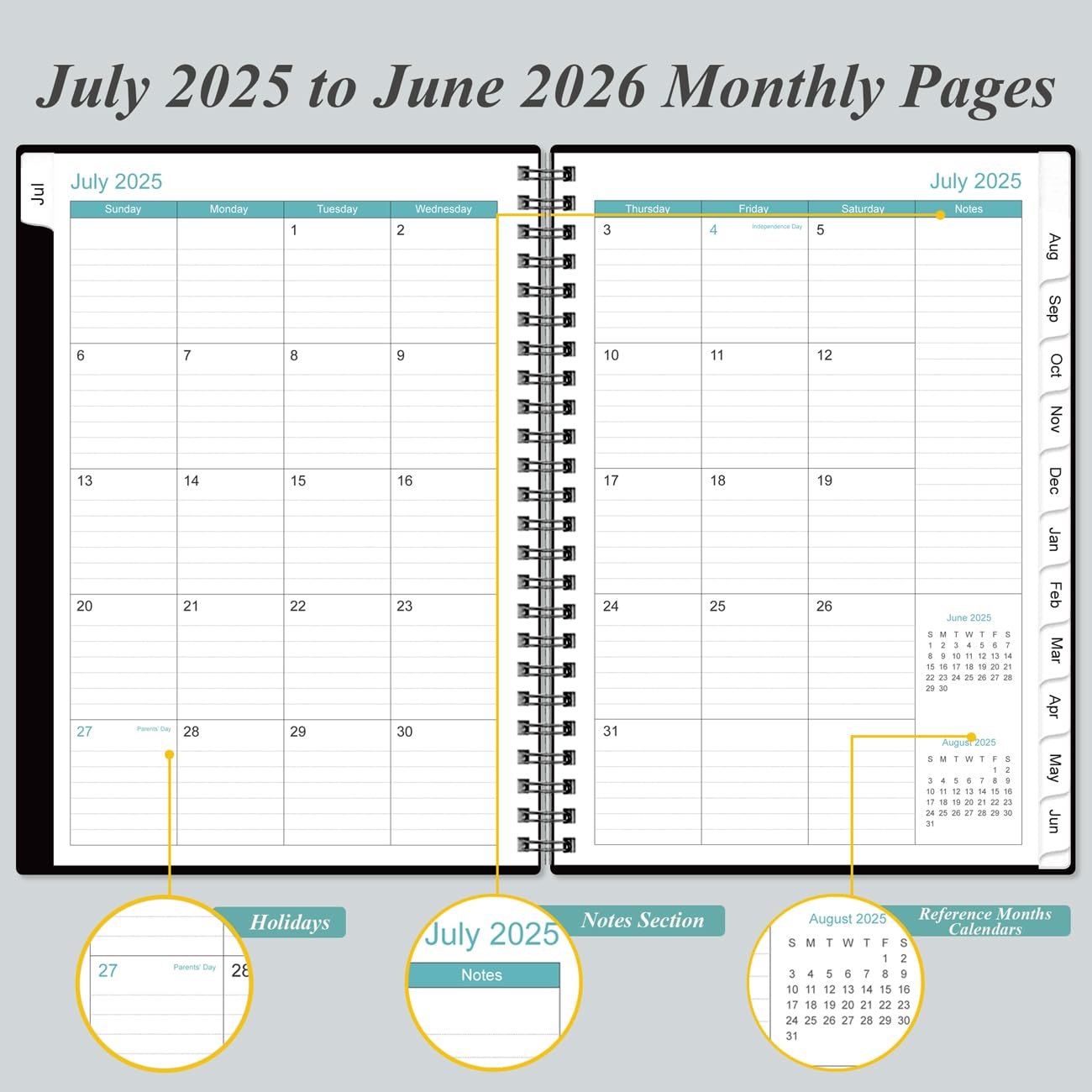Snapklik.com : 2025-2026 Daily & Monthly Planner - One Page Per Day ...