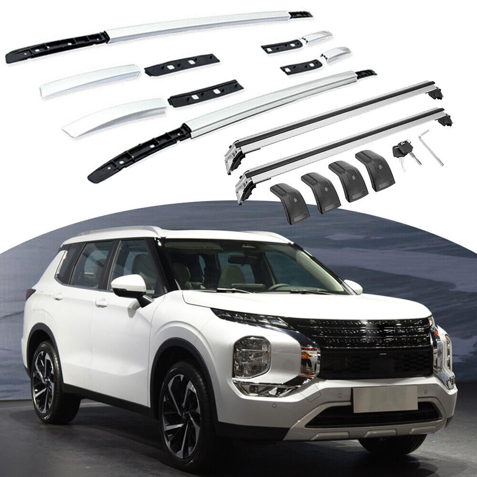 Amazon.com: 4Pcs Fit for Mitsubishi Outlander 2022 2023 2024 Aluminum ...