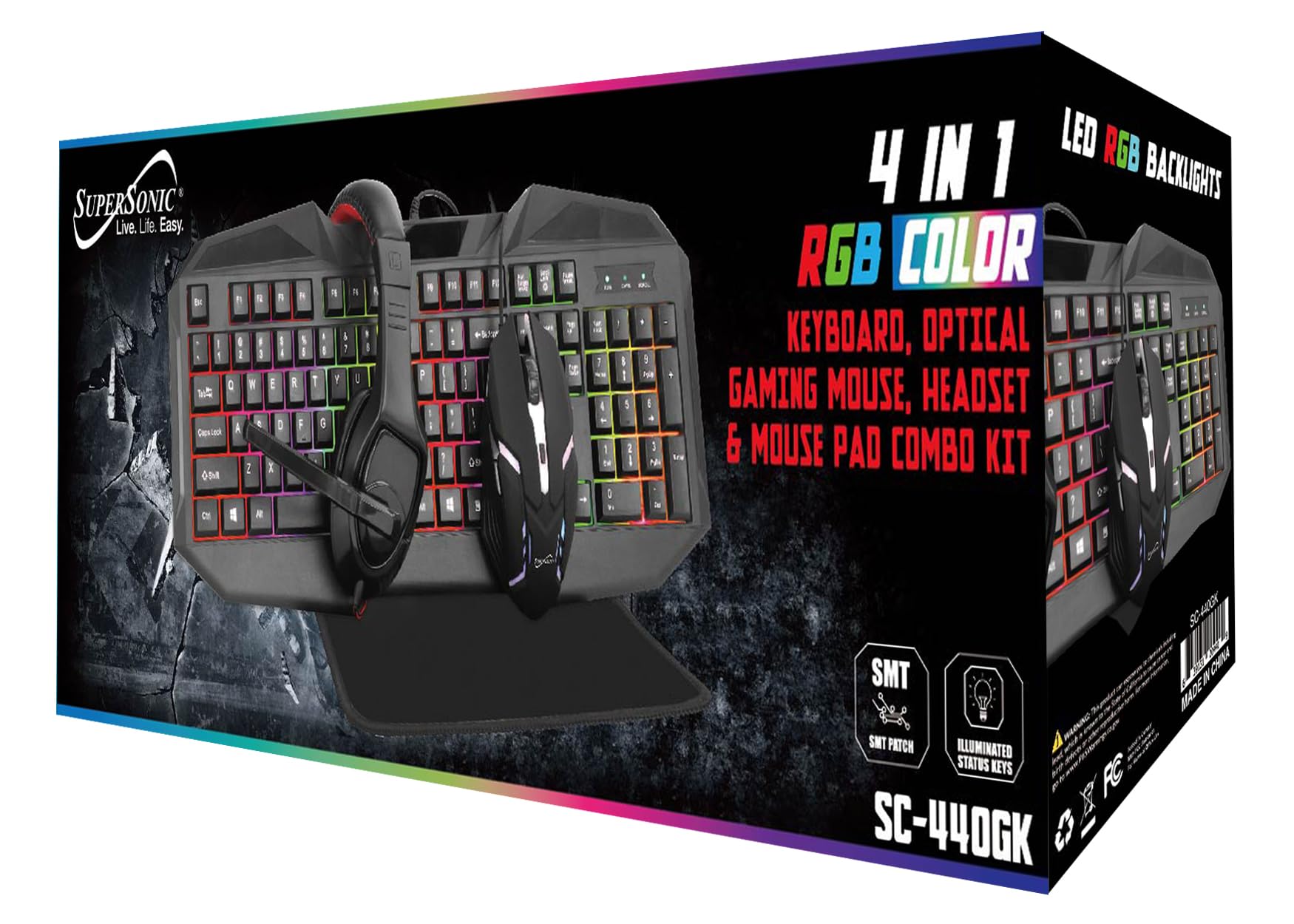 Snapklik.com : SC-440GK 4-in-1 RGB Gaming Kit