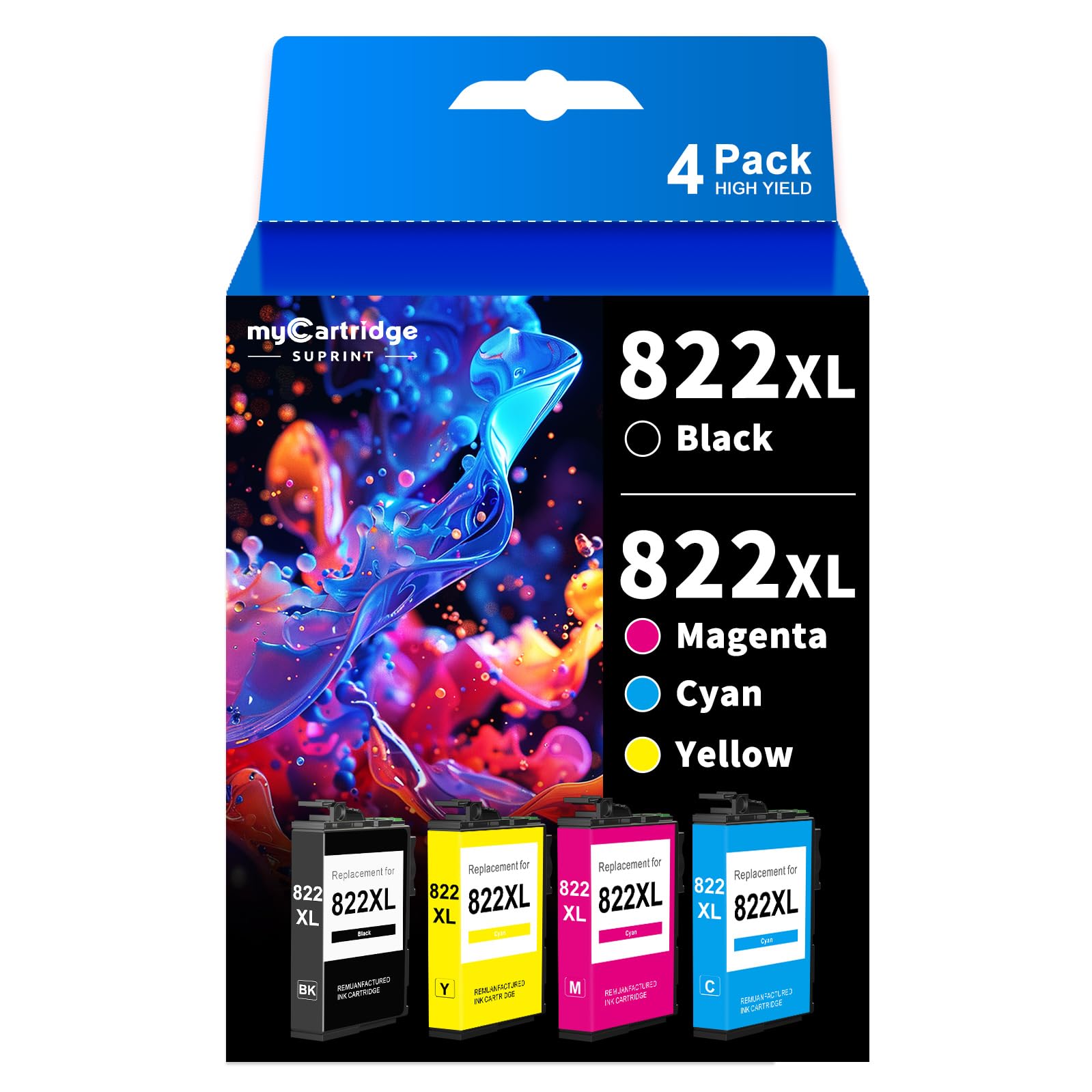 Amazon.com: 822XL Ink Cartridges Remanufactured Replacement for Epson ...