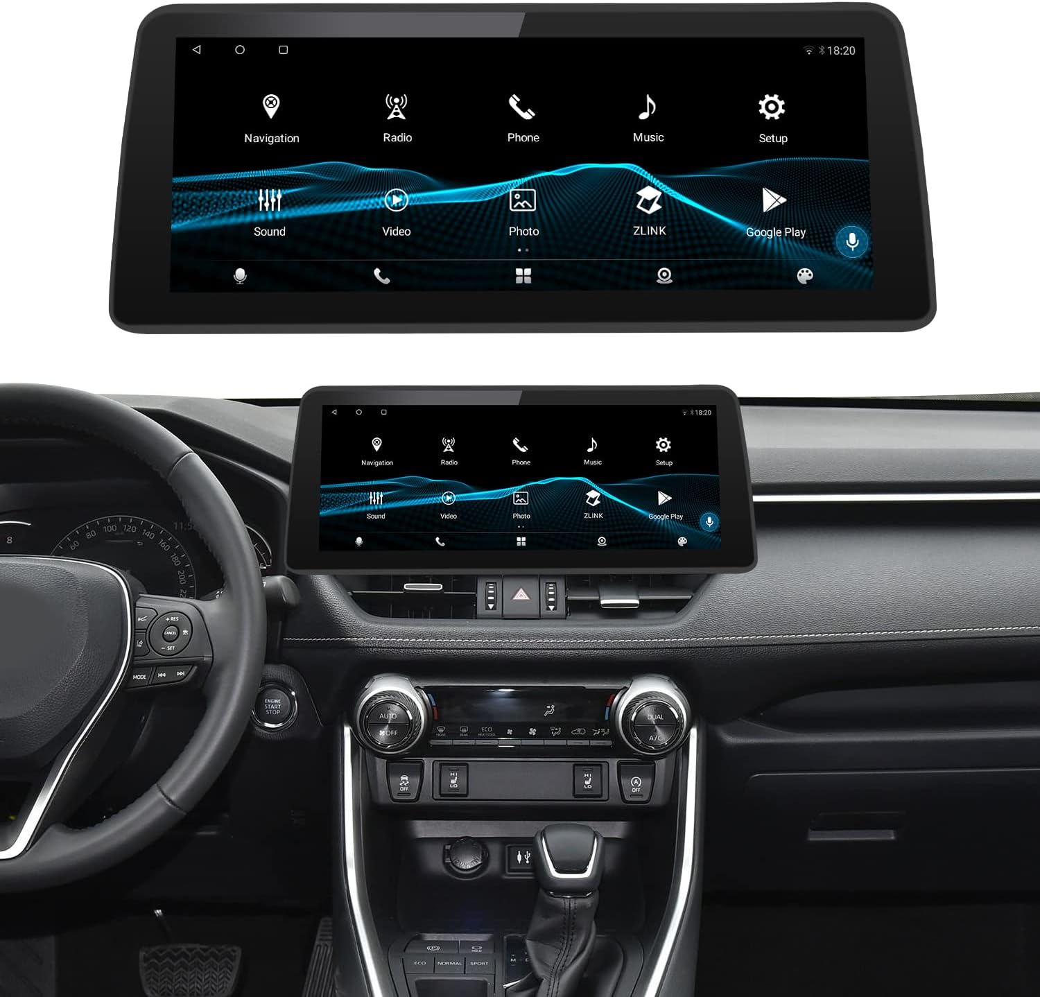 Amazon.com: Road Top 12.3" Android 10 Car Stereo for Toyota RAV4 2020 ...