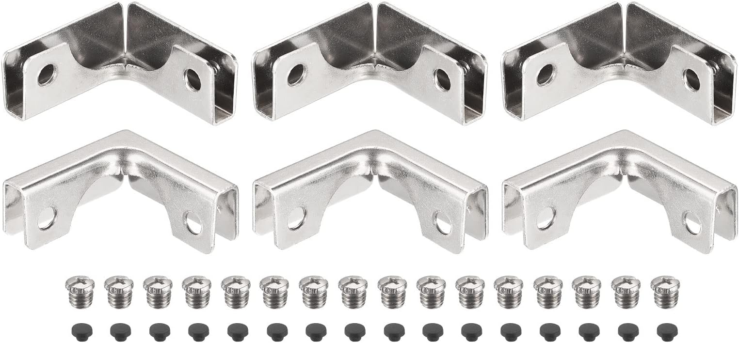 Amazon.com: HARFINGTON Glass Fixing Clips (2pcs), 3-6mm L-Shaped Glass ...