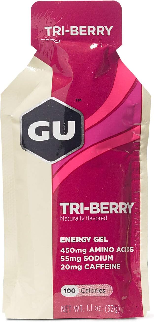 GU ENERGY Original Sports Nutrition Energy Gel, Tri Berry, 24-Count ...