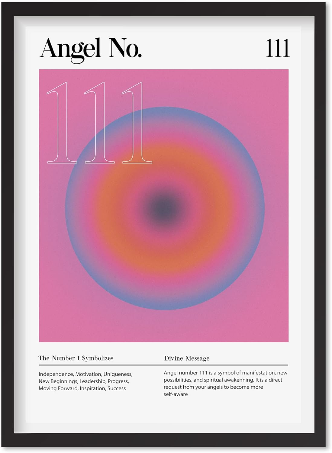 Amazon.com: Queck Plenit Aura Poster Aesthetic-Angel Number Poster No ...