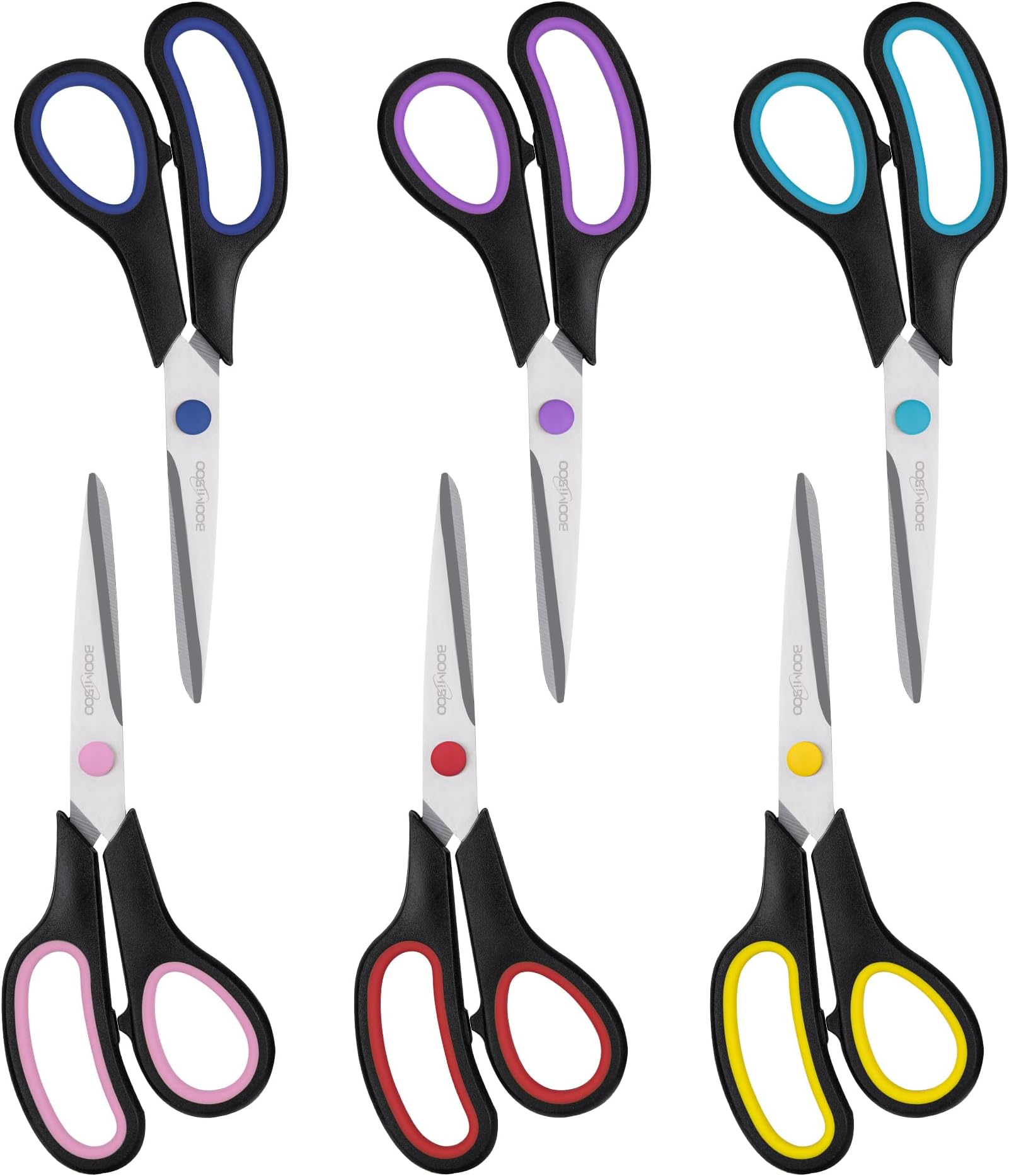 Amazon.com : CCR Scissors 8 Inch Soft Comfort-Grip Handles Sharp Blades ...