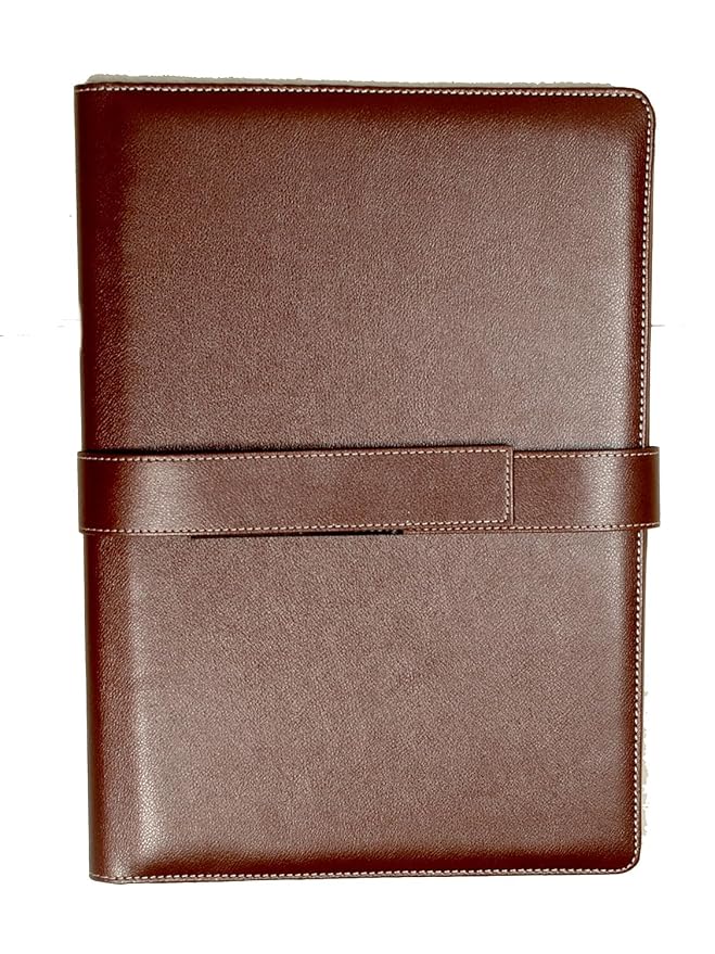 NJ OVERSEAS Dak Folder Rfid Protected,Leather Binder File,Four Flapper ...