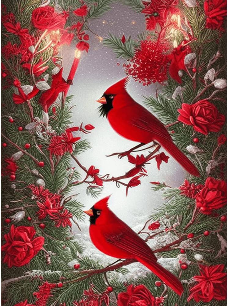 Amazon.com: North American Cardinal Diamond Painting Kits,Red Birds 5D ...