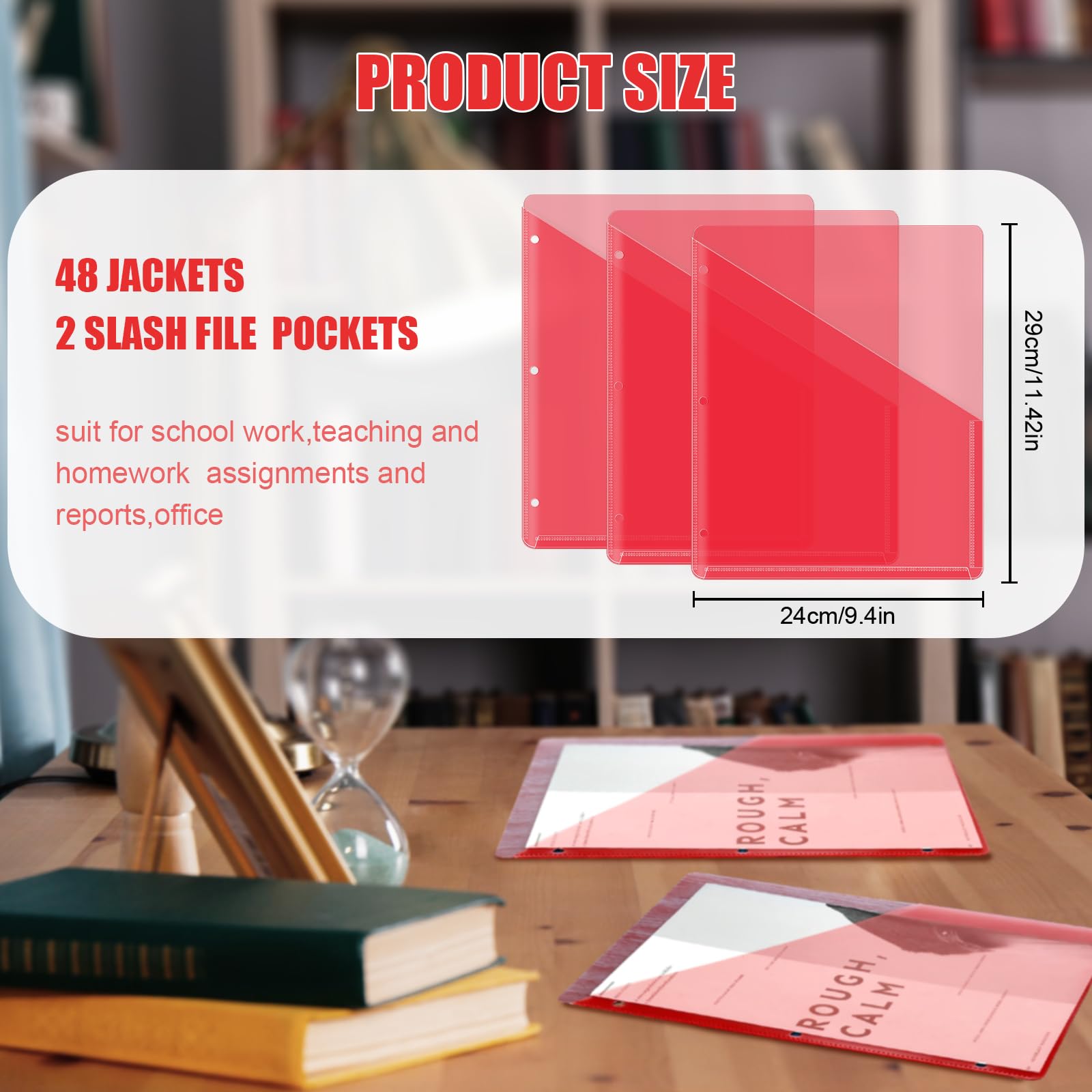 Snapklik.com : Seajan 48 Pcs 3 Hole Punch Binder Folders 3 Ring Binder ...
