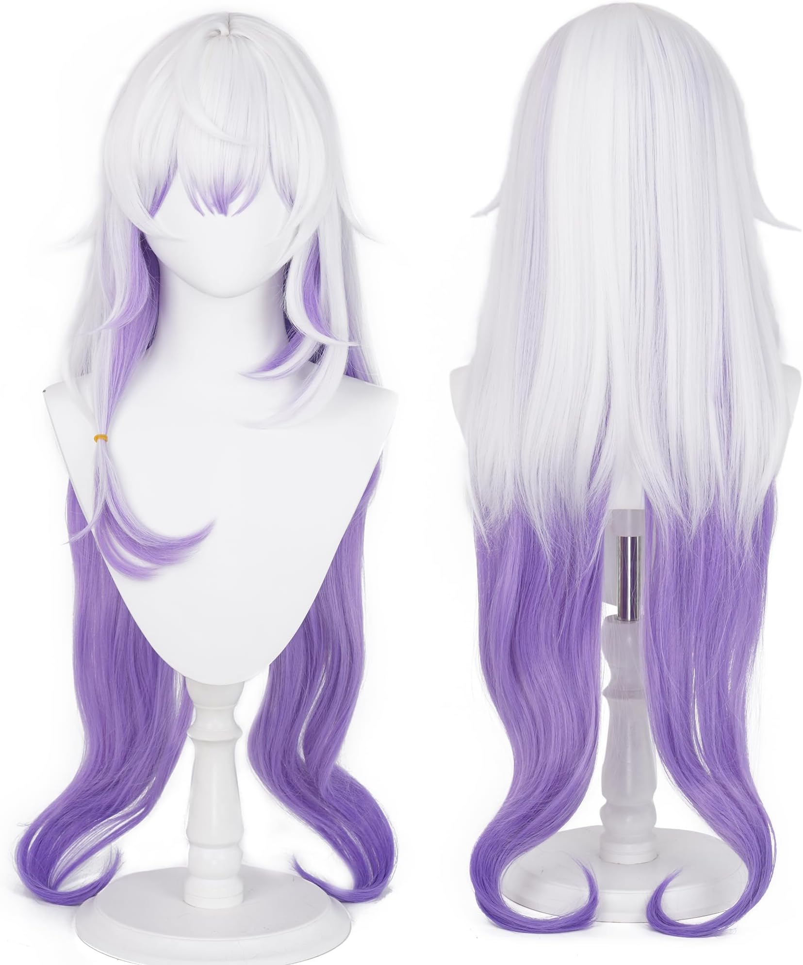 Amazon.com: Amine Game Honkai Star Rail Cosplay Black Swan Wig White ...