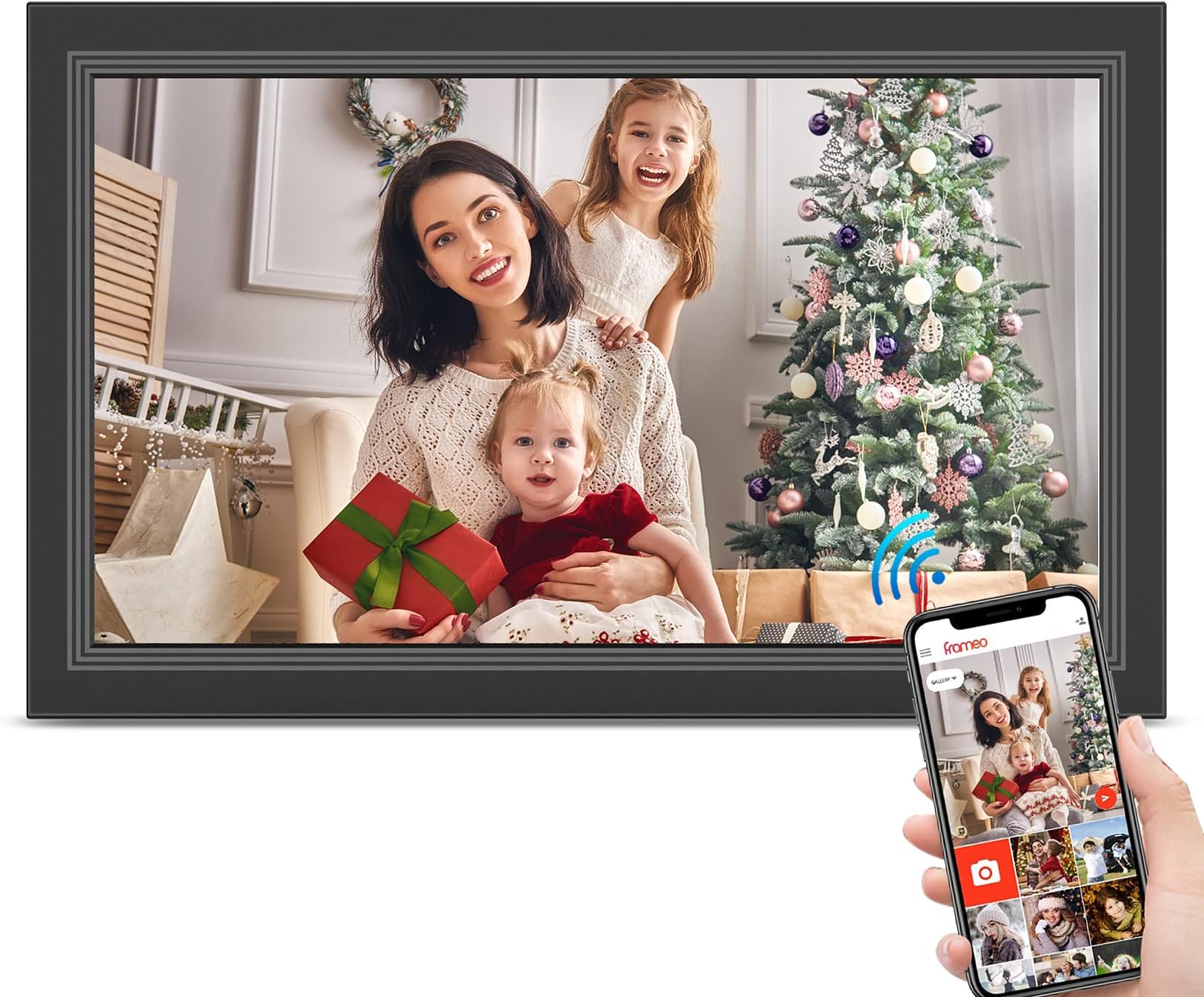 Amazon.com : FRAMEO 15.6'' WiFi Digital Picture Frames 32GB Smart Touch ...