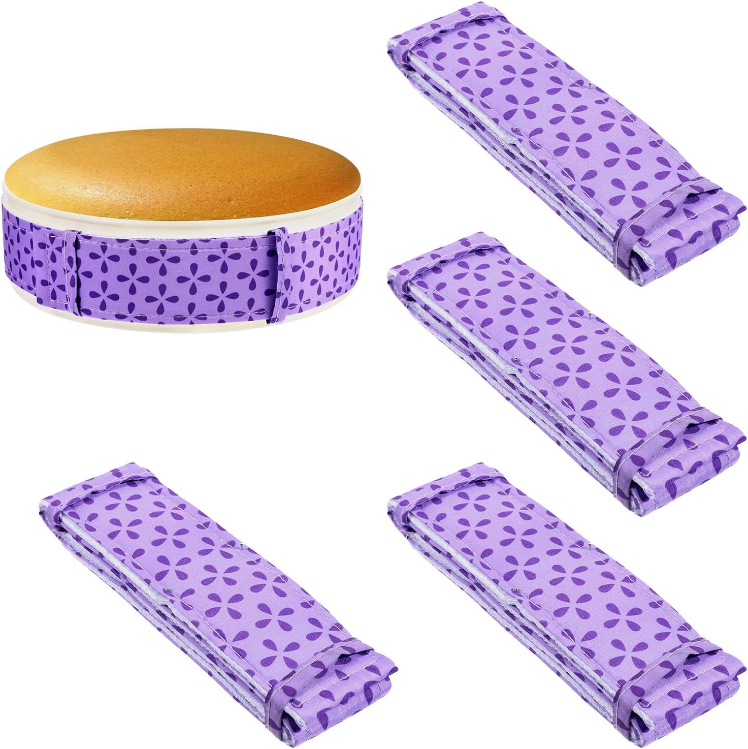 Amazon.com: 4 Pcs Bake Even Strip Cake Pan Dampen Strips for Even ...