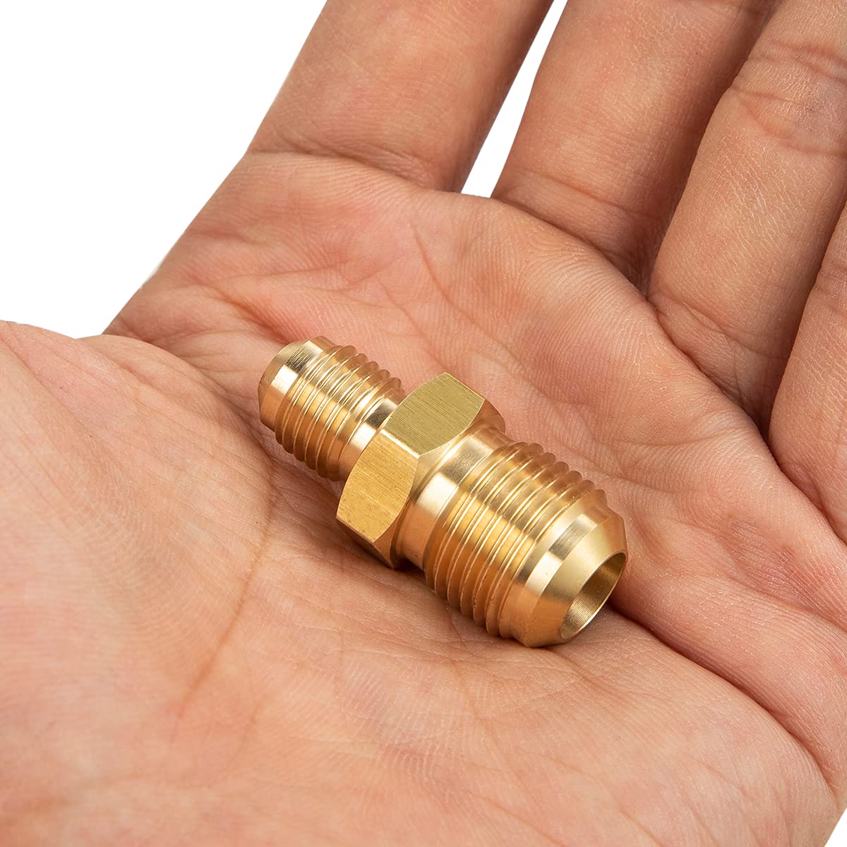 Snapklik.com : 2 PCS Brass Tube Coupler Pipe Fitting Union Connector ...