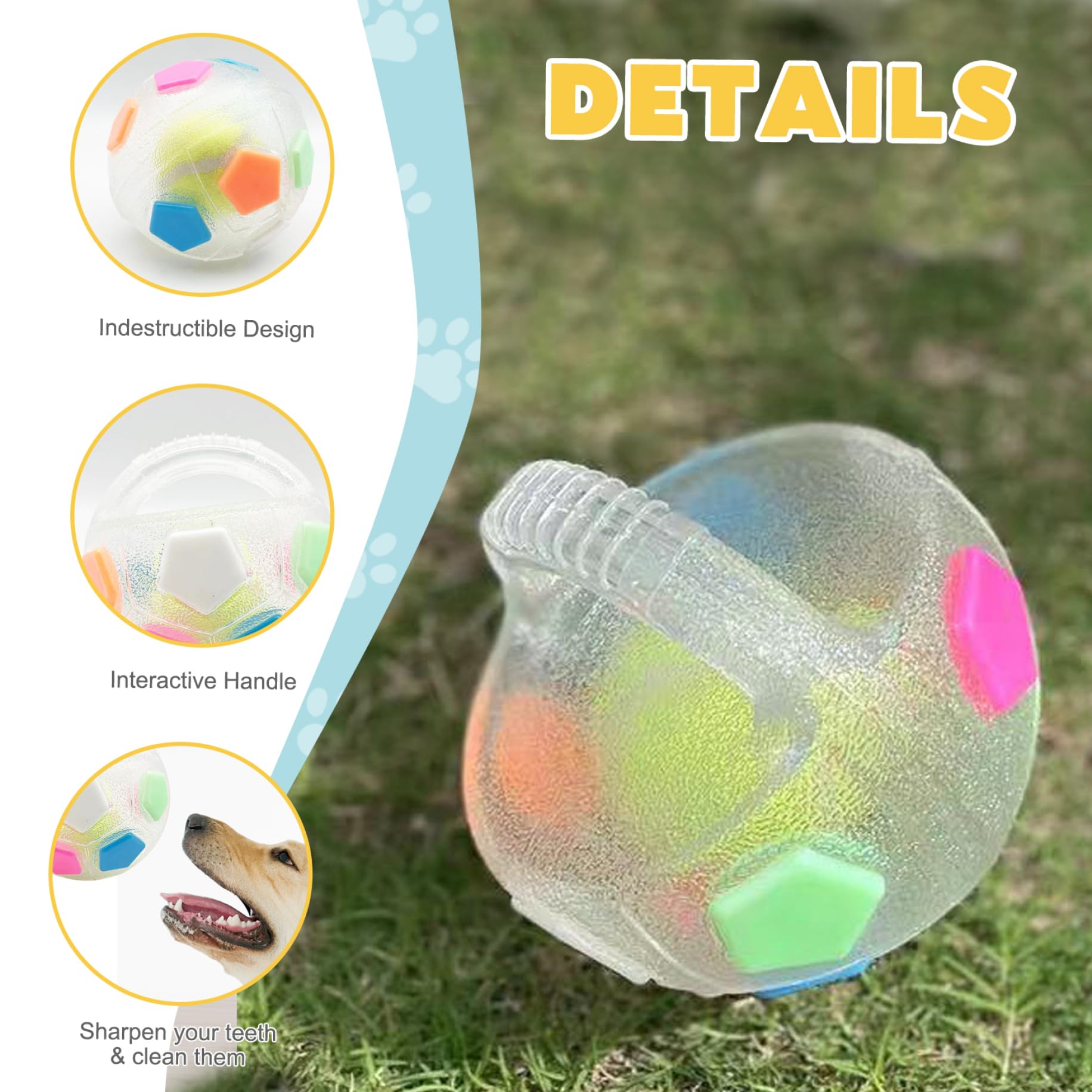 Interactive Dog Ball For Training Indestructible Dog Ball For ...