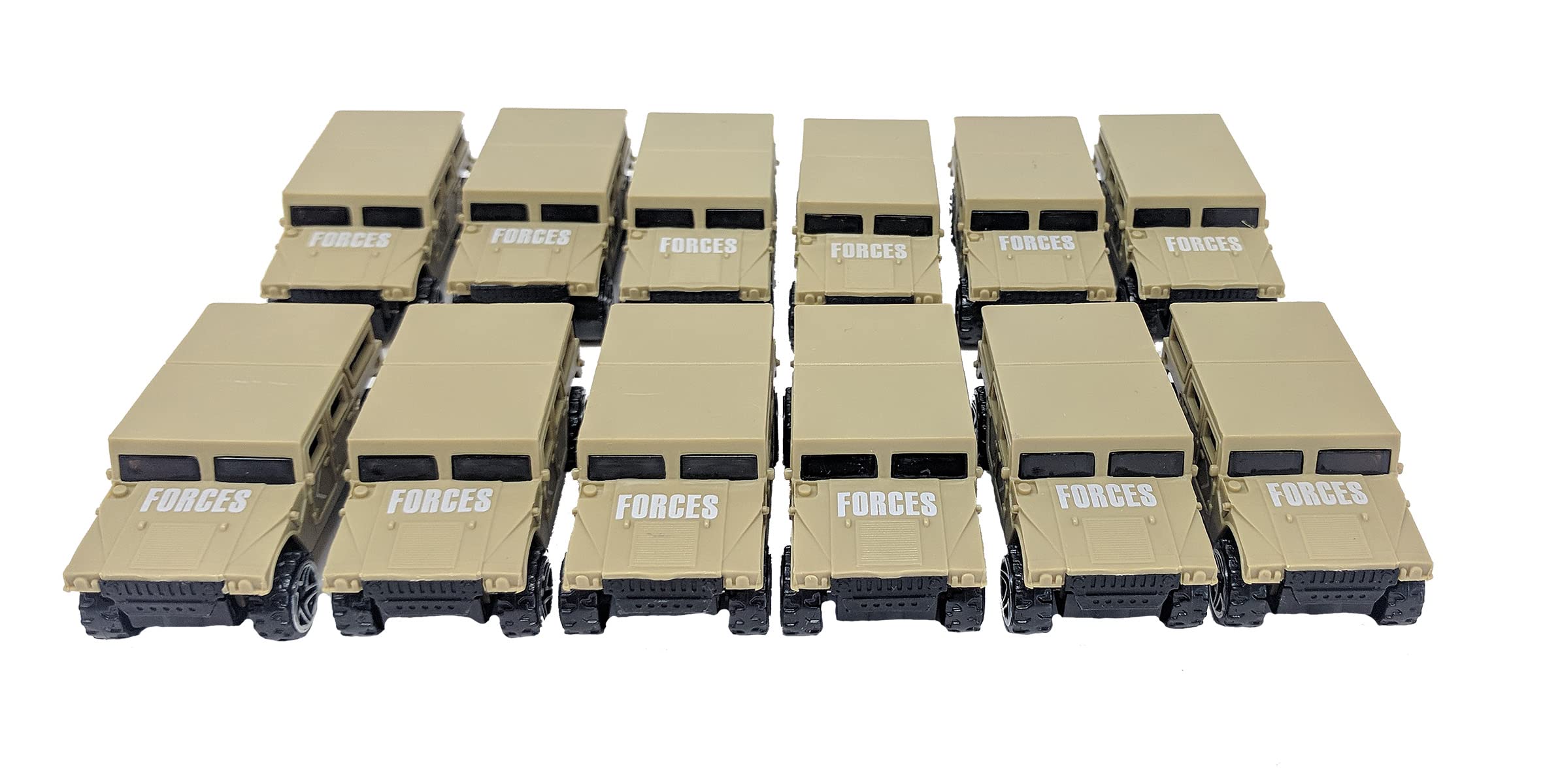 Amazon.com: 12 pc Armored Military Humvee Truck for Diorama Sets Toy ...