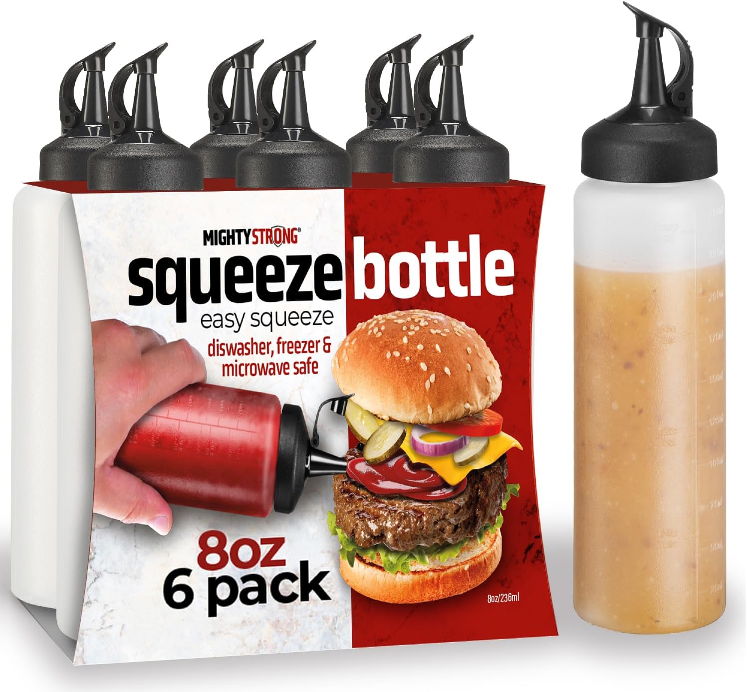 Amazon.com: BRIGHTFROM Squeeze Bottles 8 Ounce for Sauces, Olive Oil ...