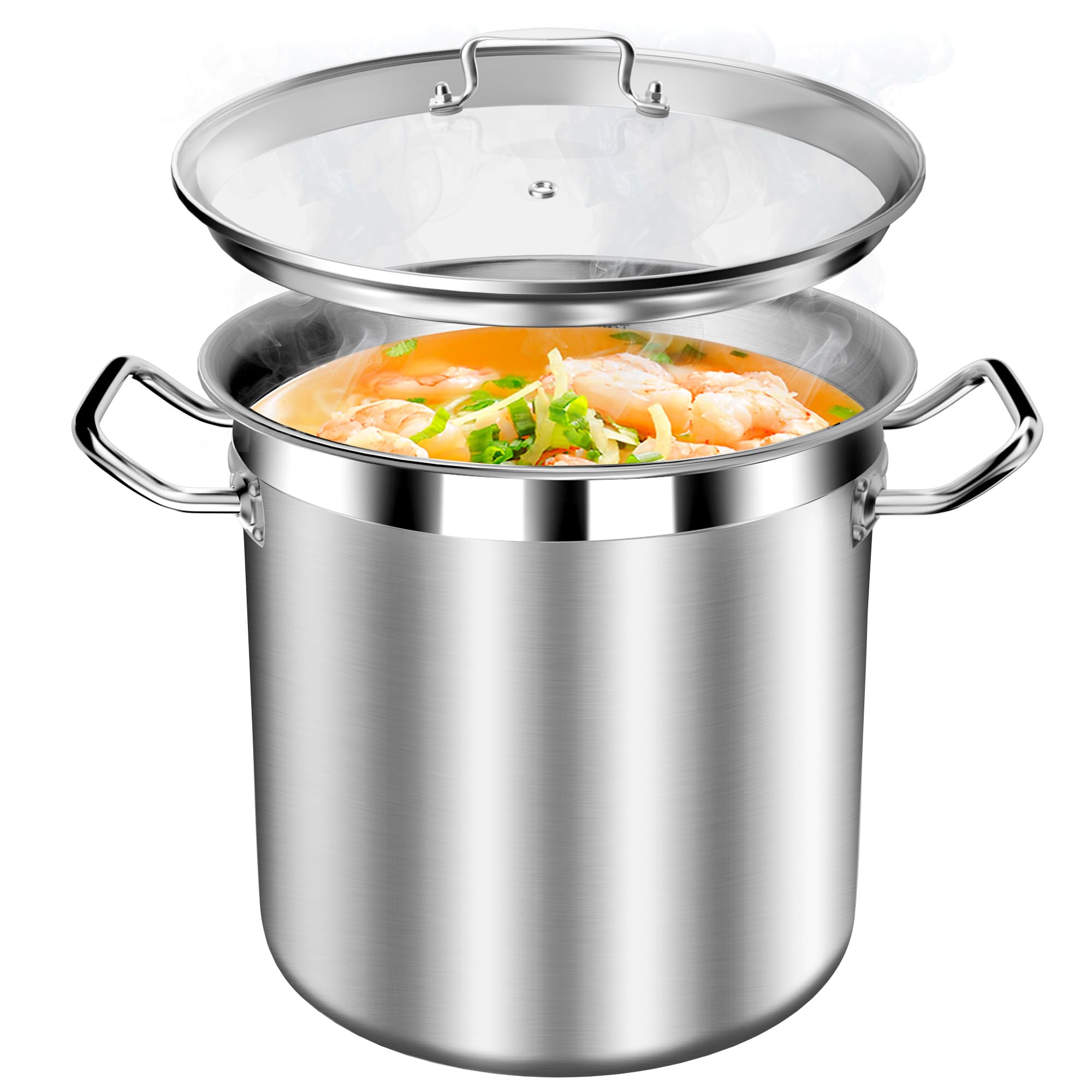 Amazon.com: STOCKPOT Stainless Steel Pot, 20 Quart Stock Pot with ...
