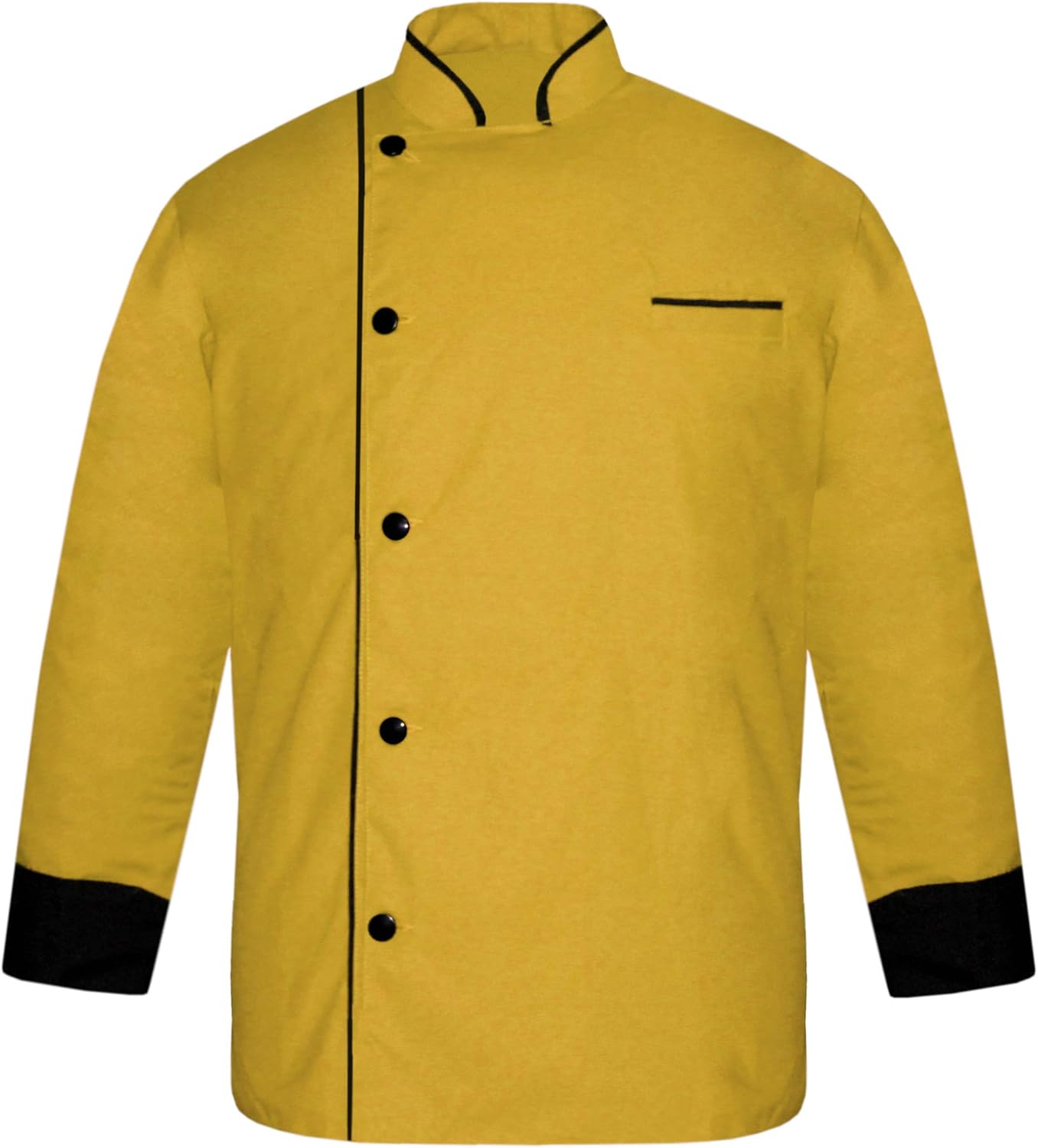 Amazon.com: Leorenzo Produced PP-01 Men's Light Yellow Chef Jacket/Chef ...