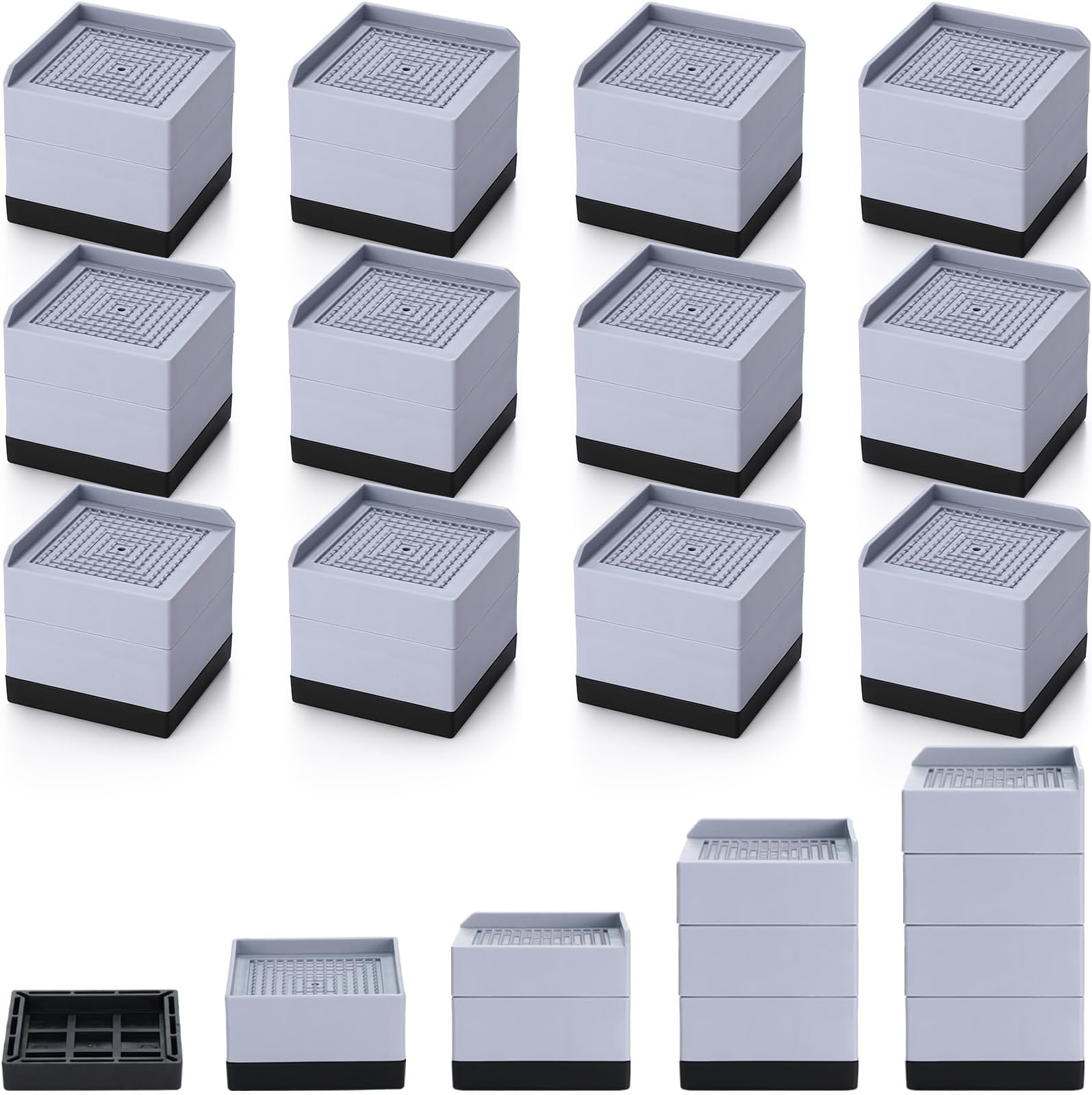 Amazon.com: Dandat 36 Pcs Bed Risers Furniture Risers Bulk Couch Raise ...