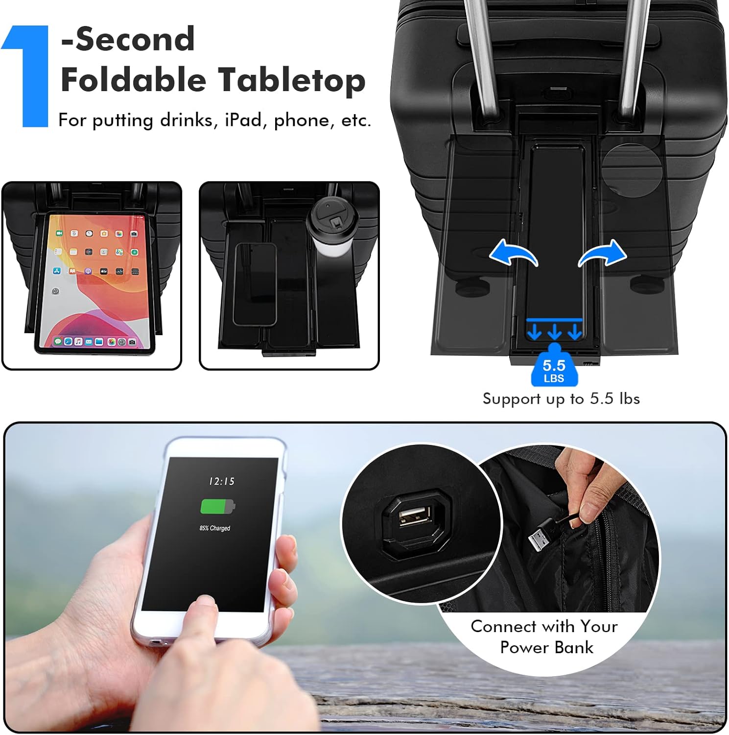 Review Safstar Carry On Luggage, 20-Inch Suitcase w/ TSA Lock, Front ...