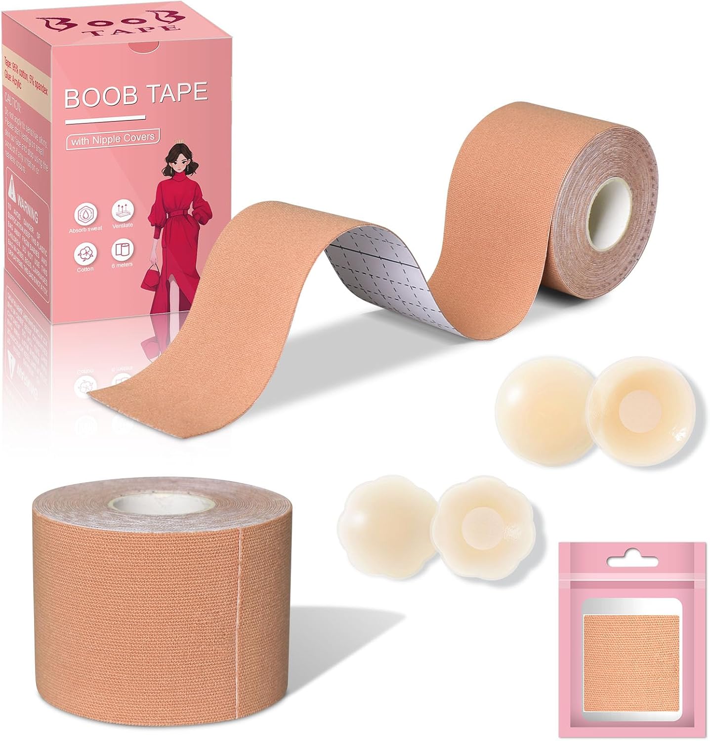 ohyeahus 2 Pack Boob Tape, Bob Tape for Breast Lift, Chest Support Lift ...
