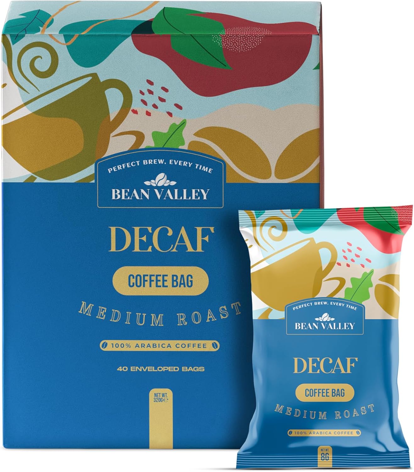 Decaf Coffee Bags - 40 x 8g Decaf Speciality Coffee Bags : Amazon.co.uk ...