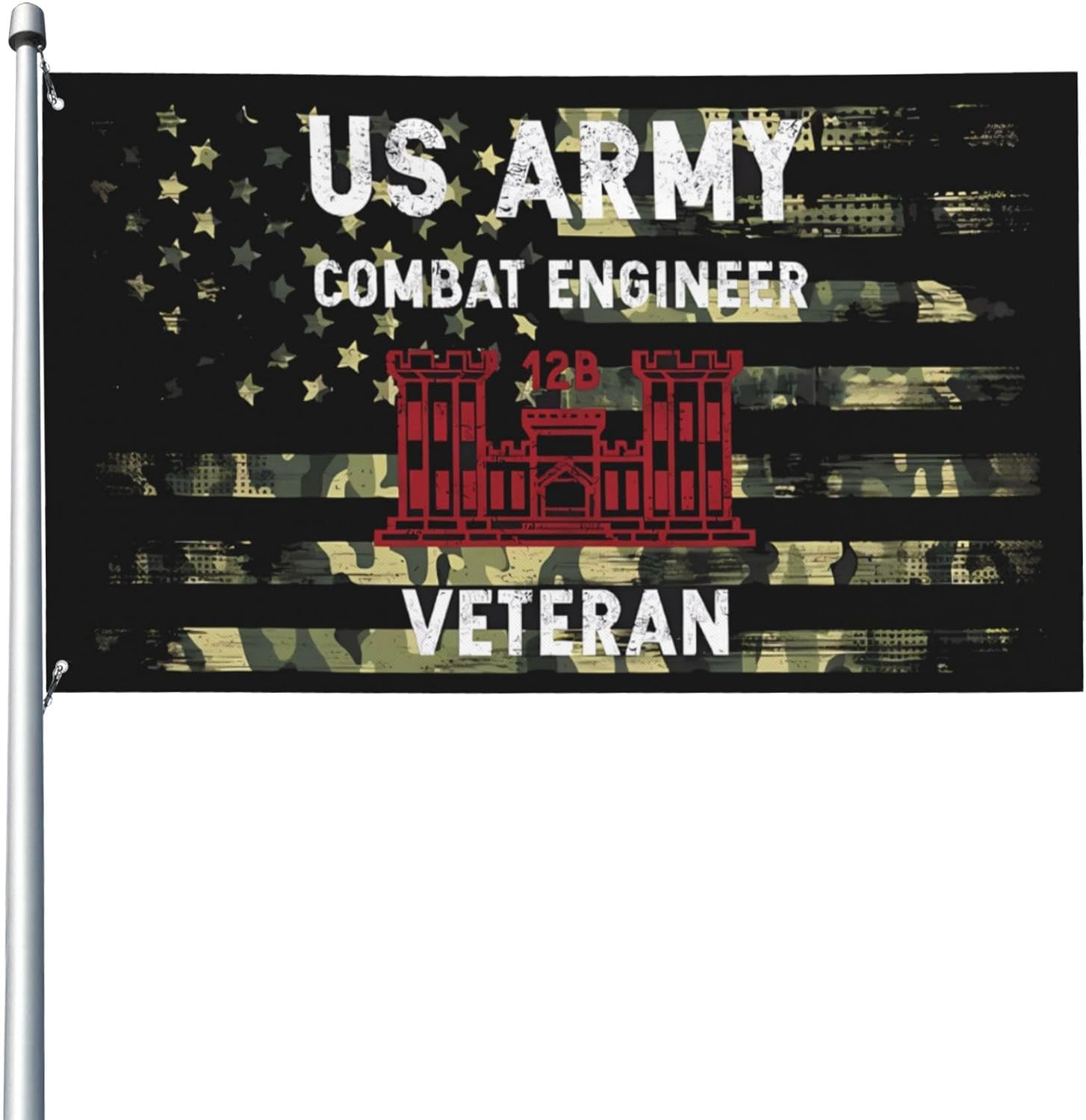 Amazon.com: Xloenmva Combat Engineer, United States Army Flag for ...