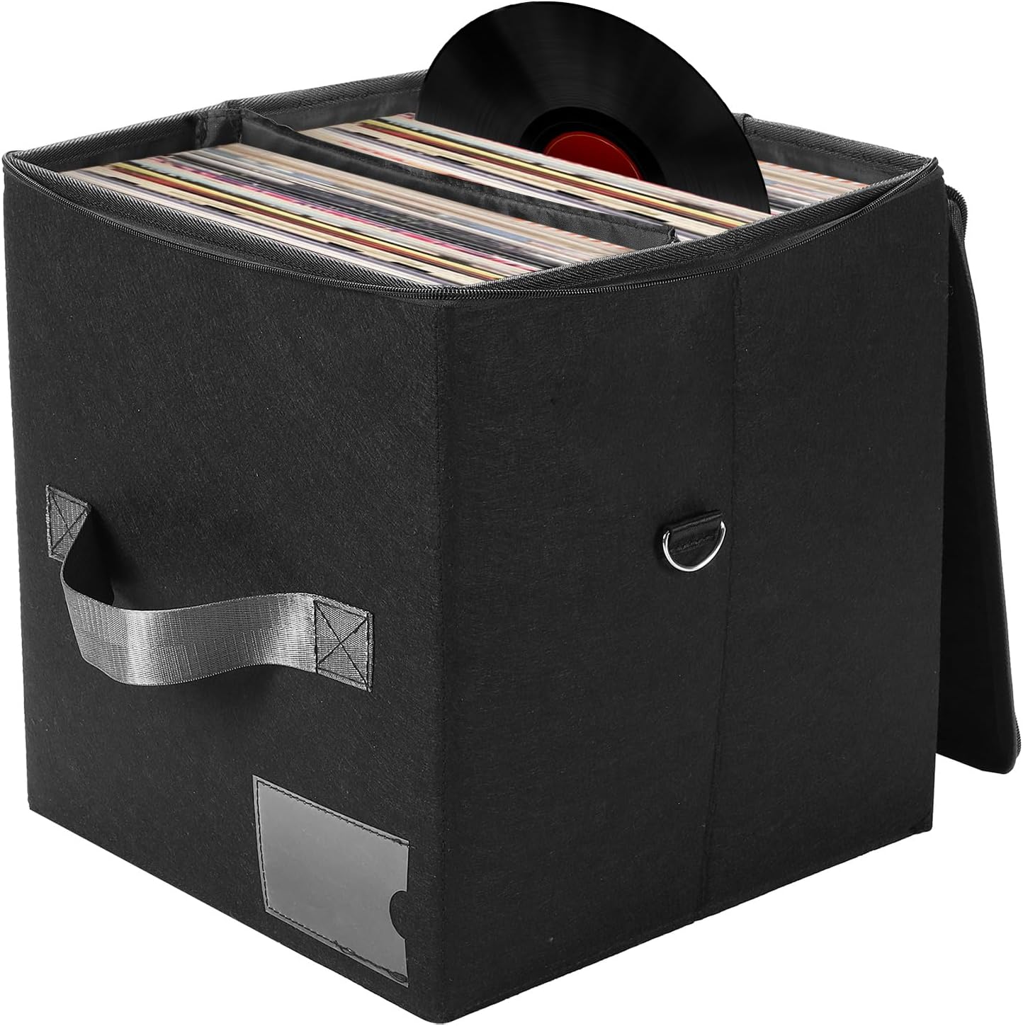 Amazon.com: Rasugarlary Vinyl Record Storage Box Holds Up 50+ Records ...