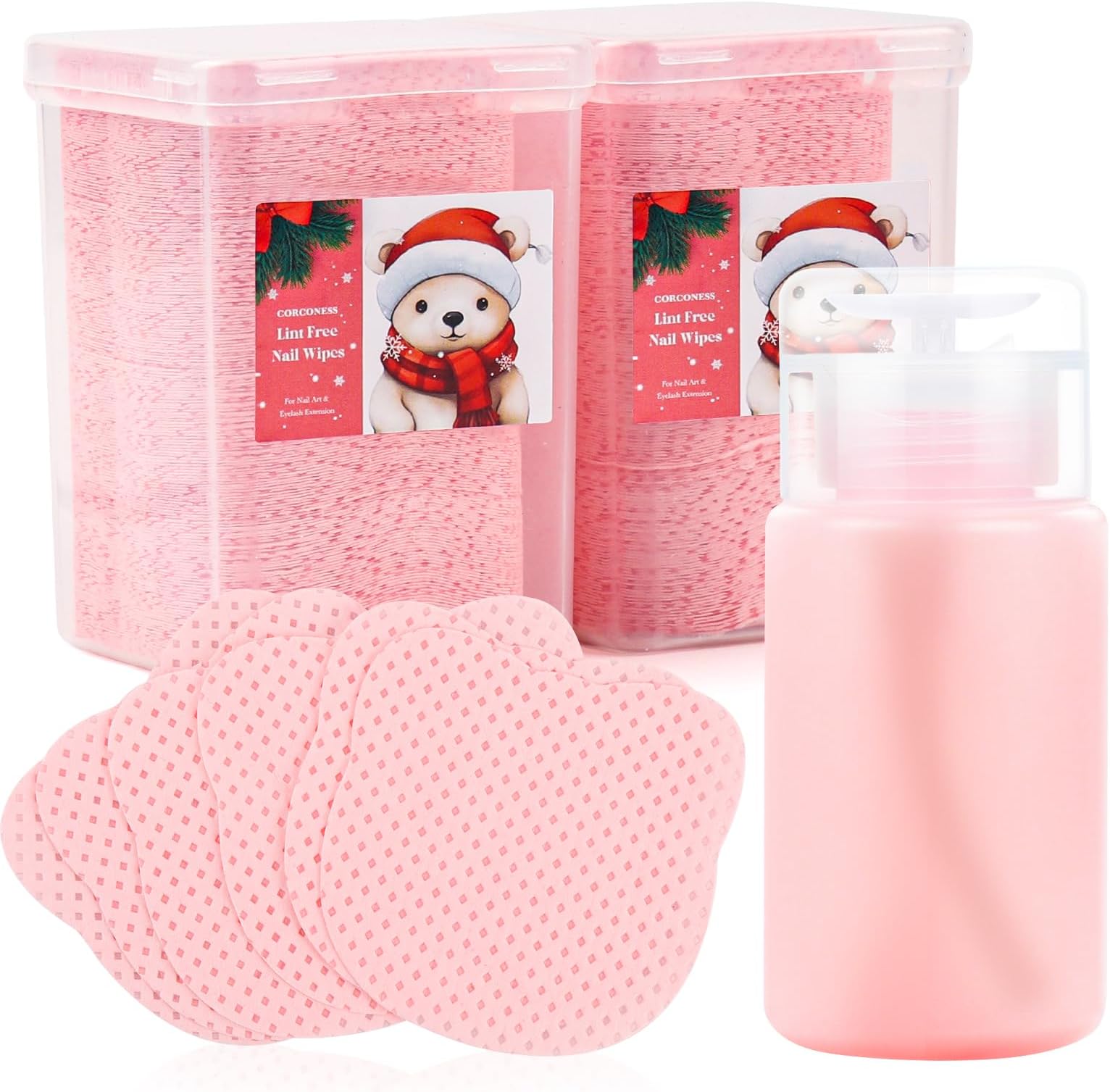 Amazon.com : Corconess 400PCS Lint Free Nail Wipes With Dispenser - Gel ...
