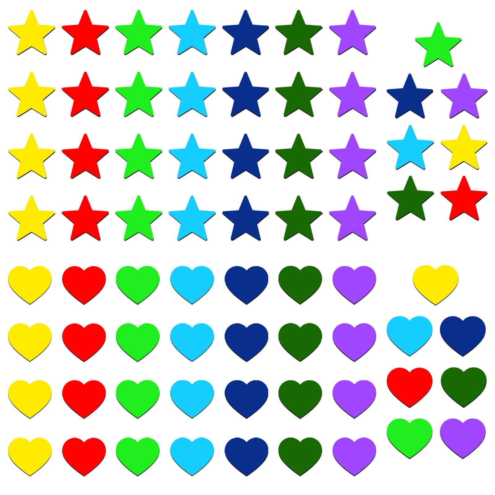Keboyoe 70 Pcs Fridge Magnets Magnetic Stars for Reward Chart Colourful ...
