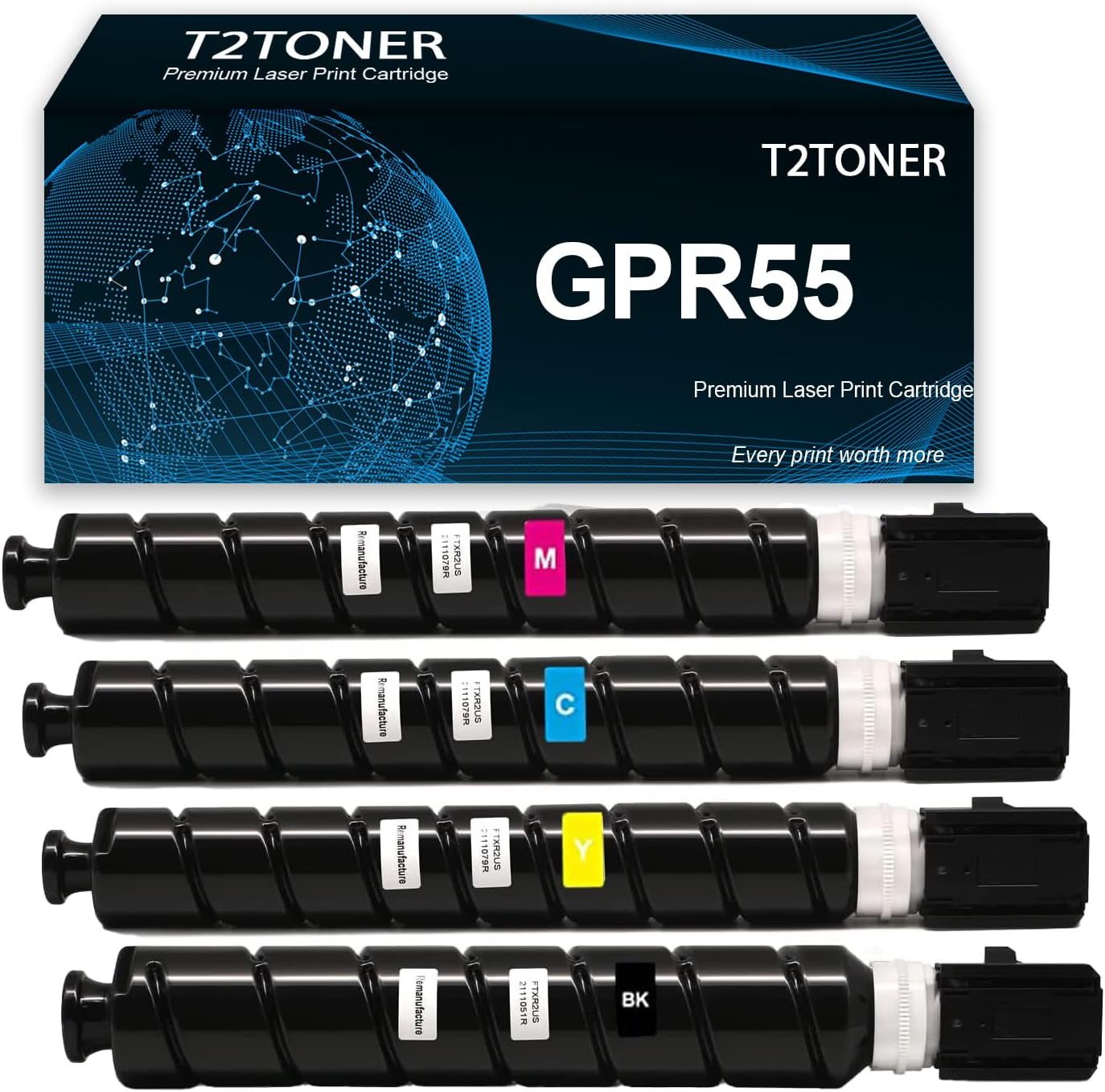 Amazon.com: GPR-55 Toner Cartridge Remanufactured GPR55 Toner Cartridge ...