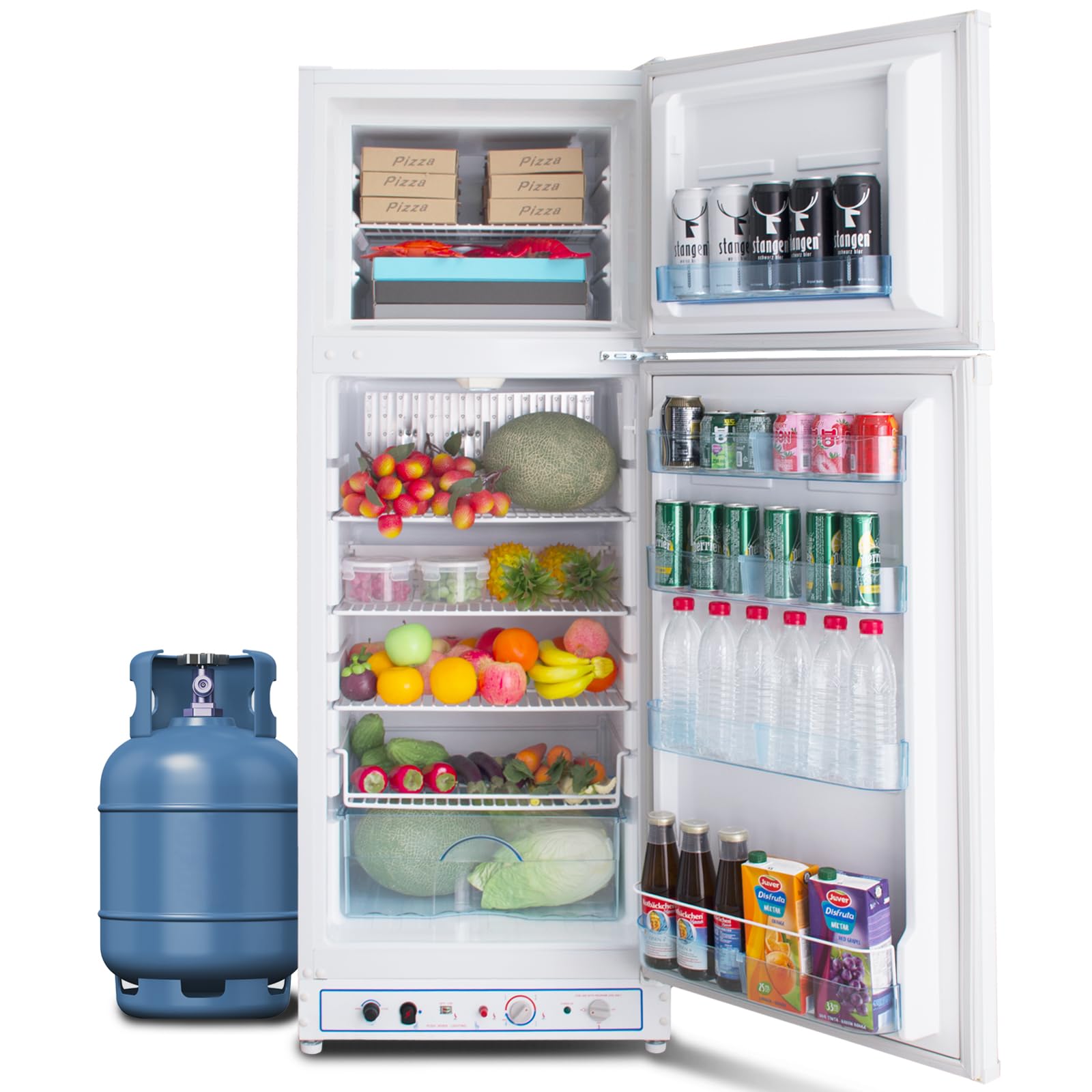 SMETA 110V/Gas Propane Refrigerator Fridge Up Freezer Propane Fridge ...