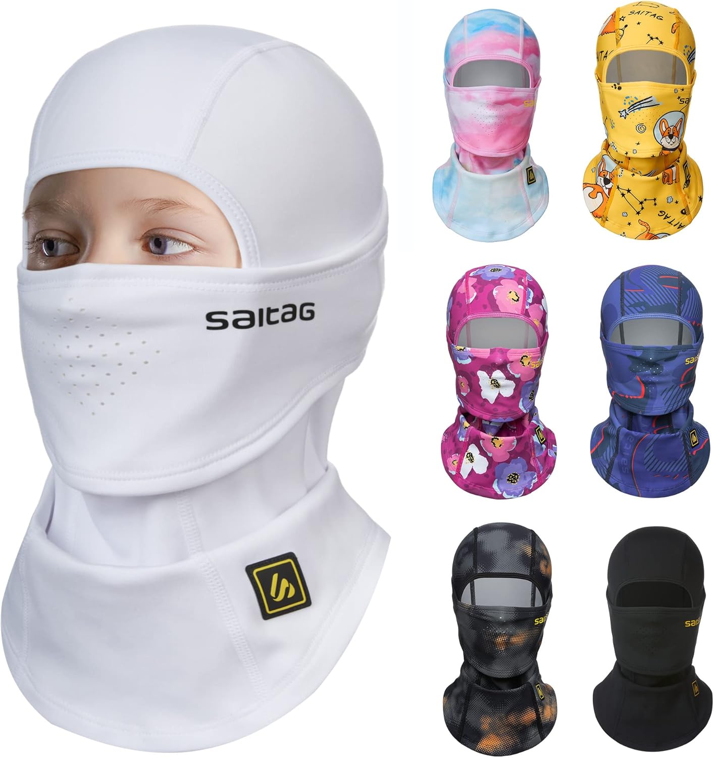 SAITAG balaclava çocuk balaclava kayak maskesi kış fırtına maskesi ...