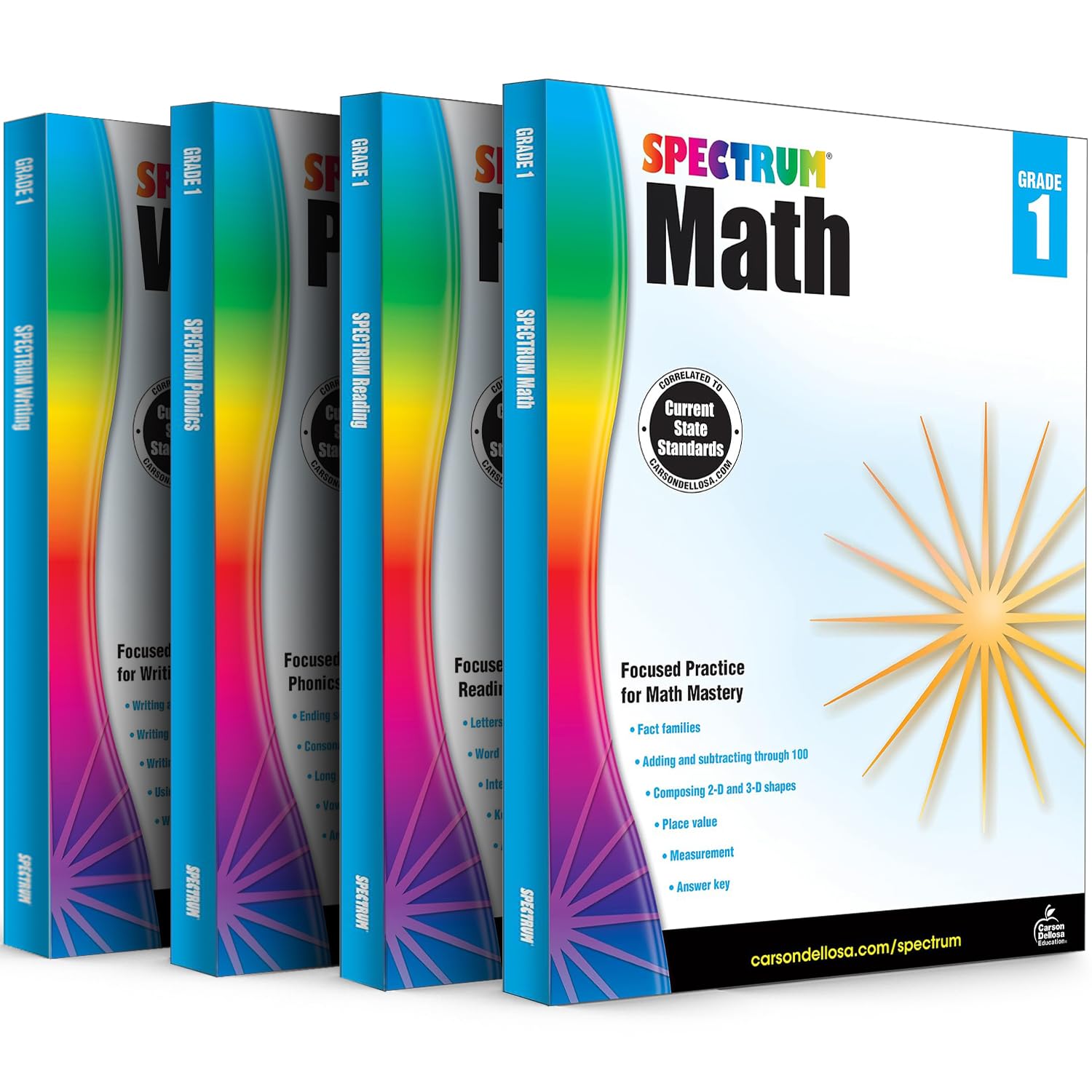 The Grade 1 Series. Spectrum Math Workbook- Volume 2, Spectrum Reading ...
