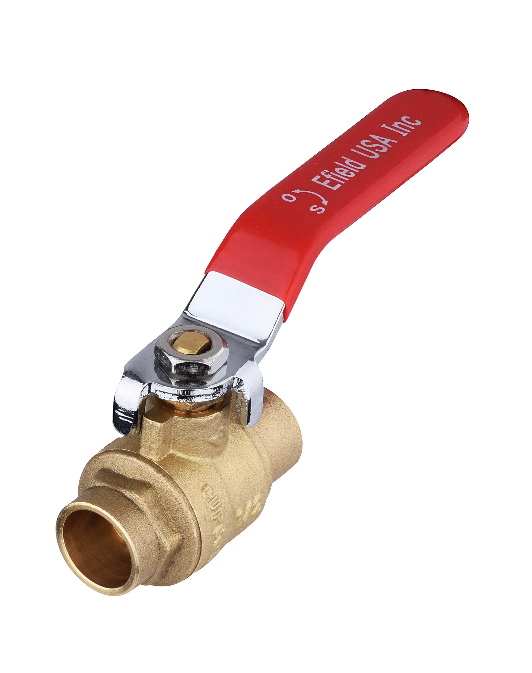 Snapklik.com : (Pack Of 2) 1/2" Sweat Brass Full Port Shut-off Ball ...