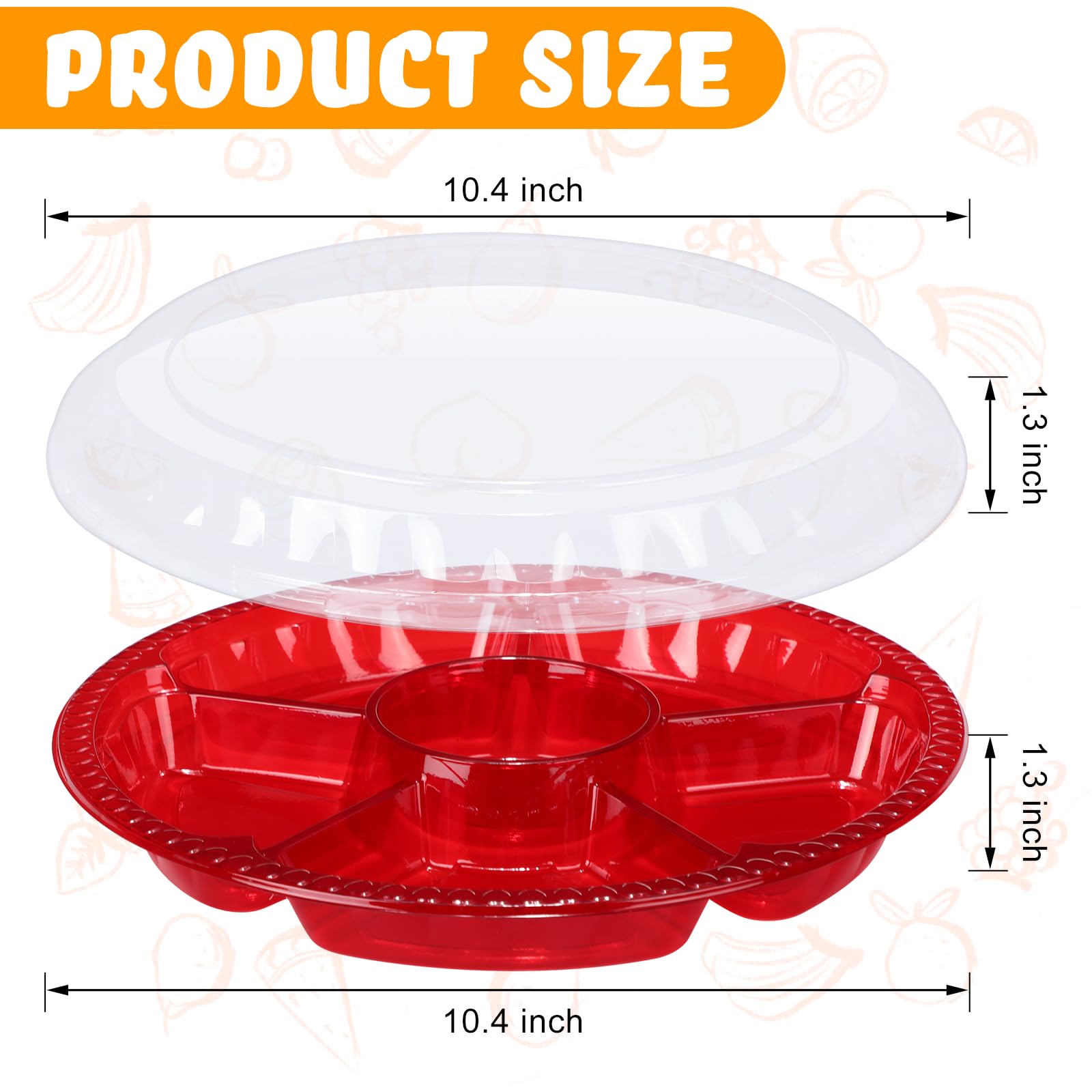 Snapklik.com : Rtteri 18 Pcs Round Catering Trays