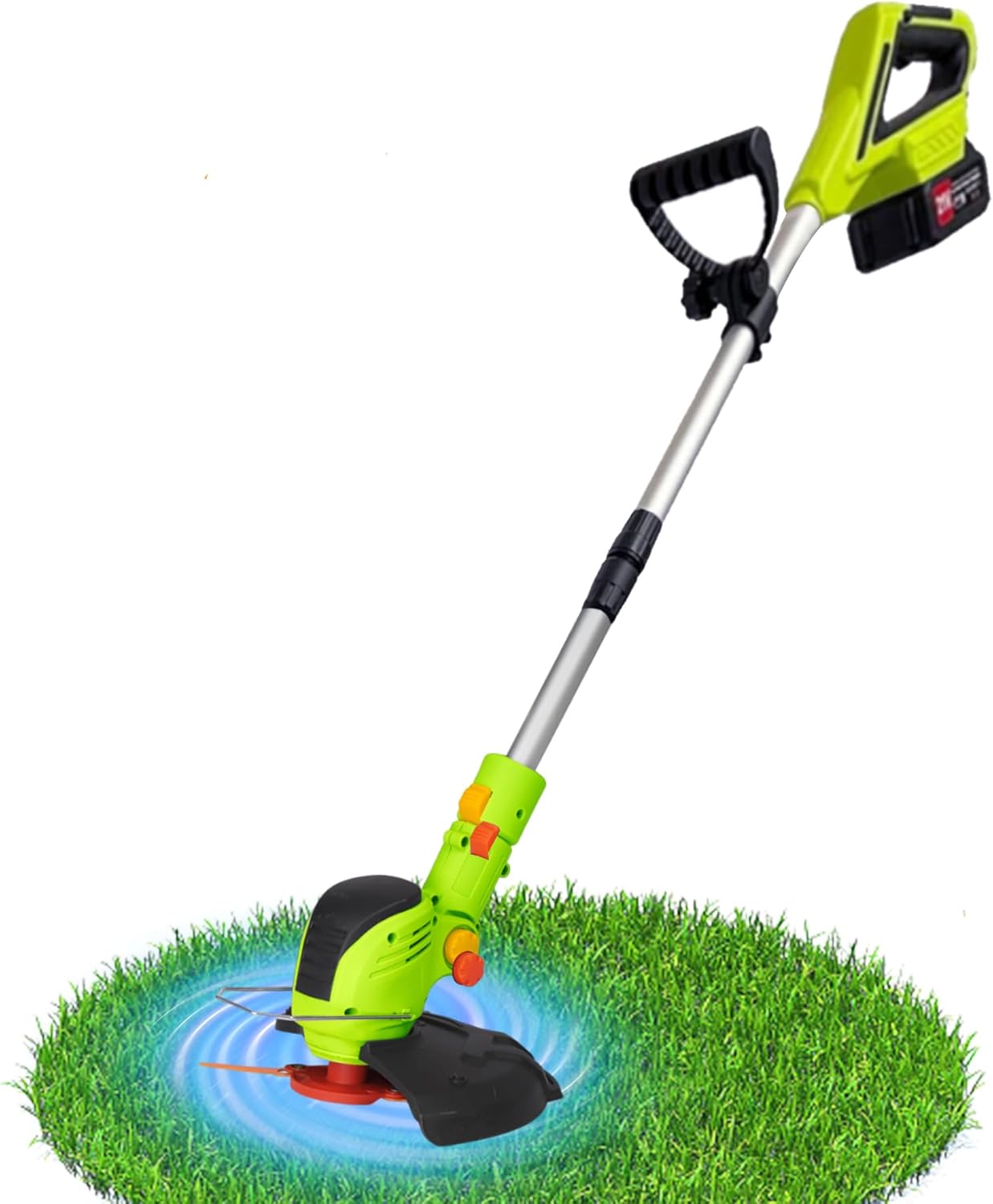 Grass Trimmer Cordless Electric Garden Grass Strimmer with 2x Battery ...