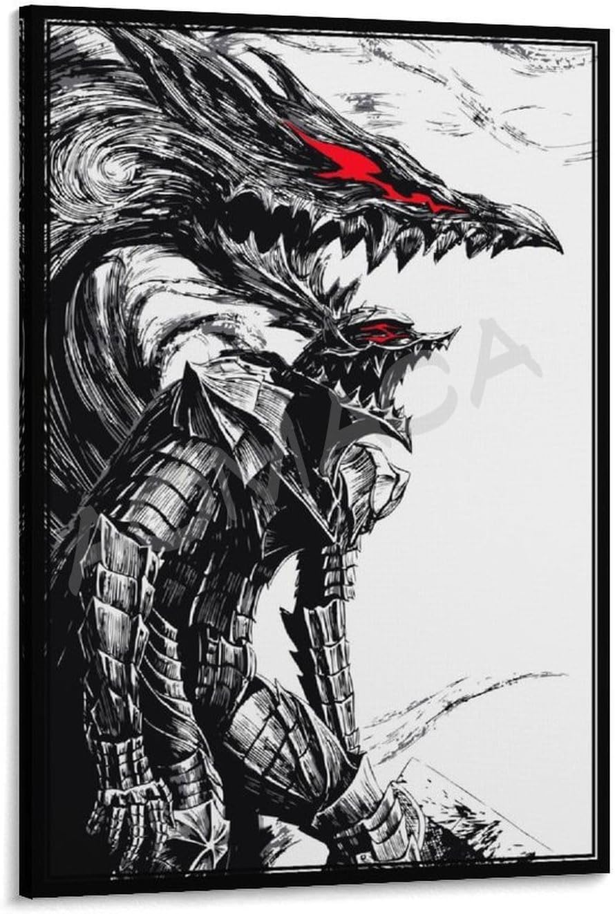 Amazon.com: MOJDI Berserk Poster Guts Poster Guts Berserk Black And ...