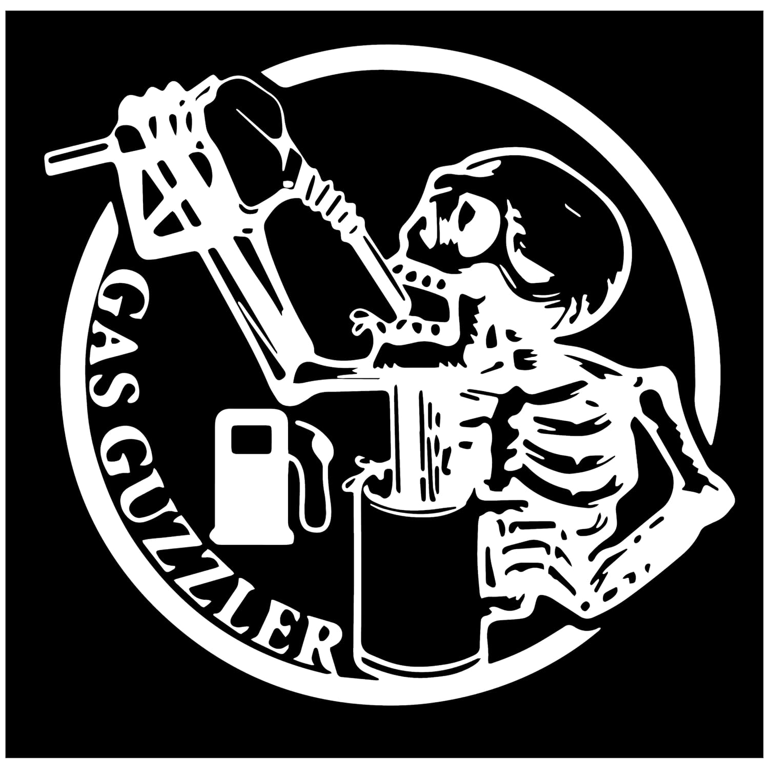 Amazon.com: Gas Guzzler Funny Skeleton Sticker Viynl Decal Sticker for ...