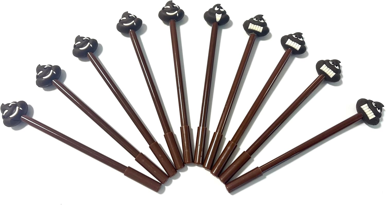 Amazon.com : Dung Poop Pen Set of 10 - Hilarious Novelty Item - Great ...