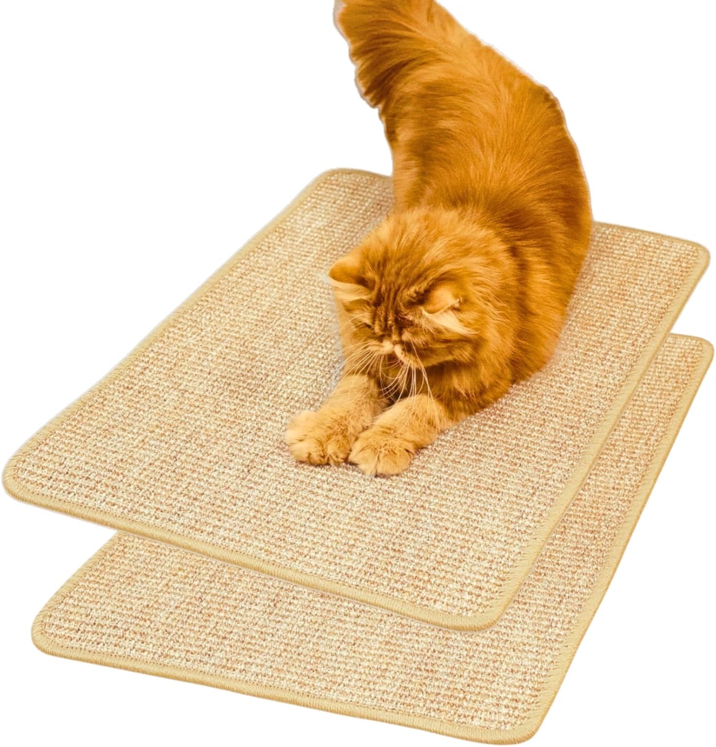 Amazon.com : 2PC Cat Scratching Mat,23.6 X 15.7 Inch, Sisal Cat Scrater ...