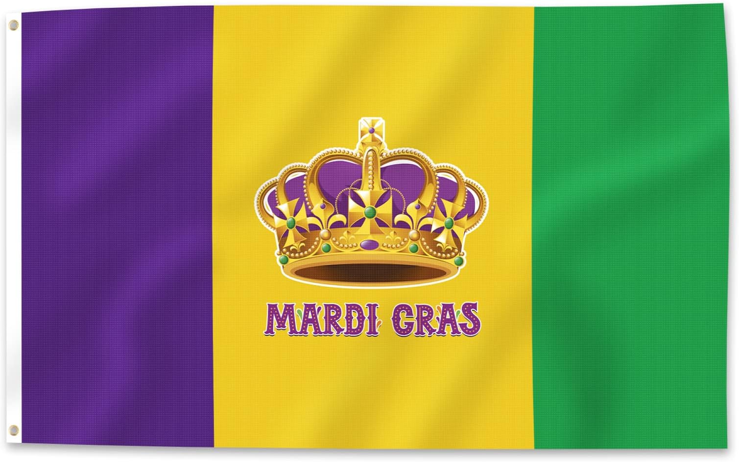 Amazon.com : Mardi Gras Plain Flag - 3x5ft Poly - Perfect for parties ...