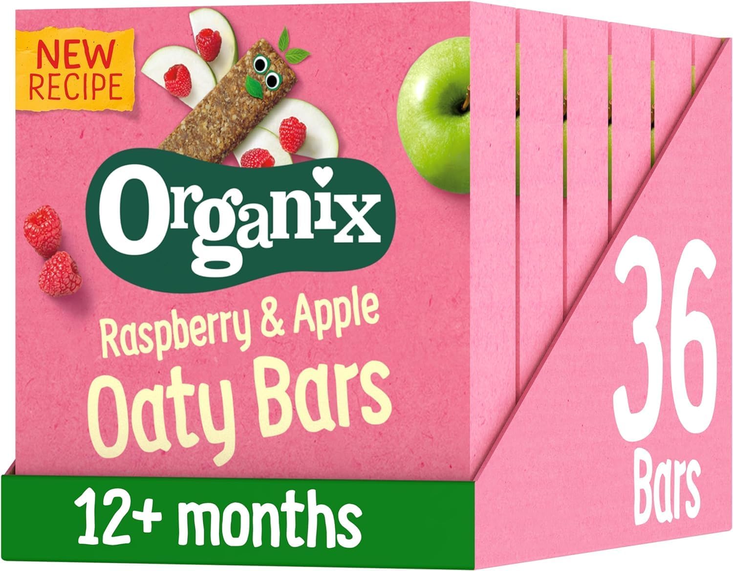Organix Raspberry and Apple Organic Soft Oaty Snack Bars Multipack ...