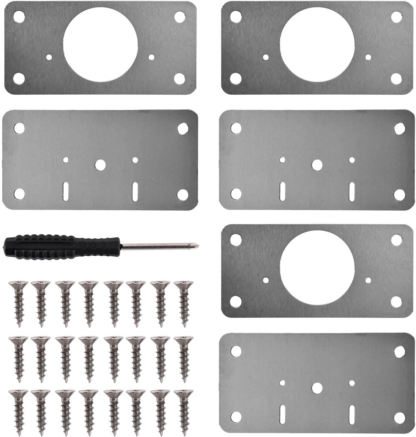 LOQJSS 8-Pack Hinge Repair Kit,Cabinet Hinge Repair Plate,Cabinet Door ...