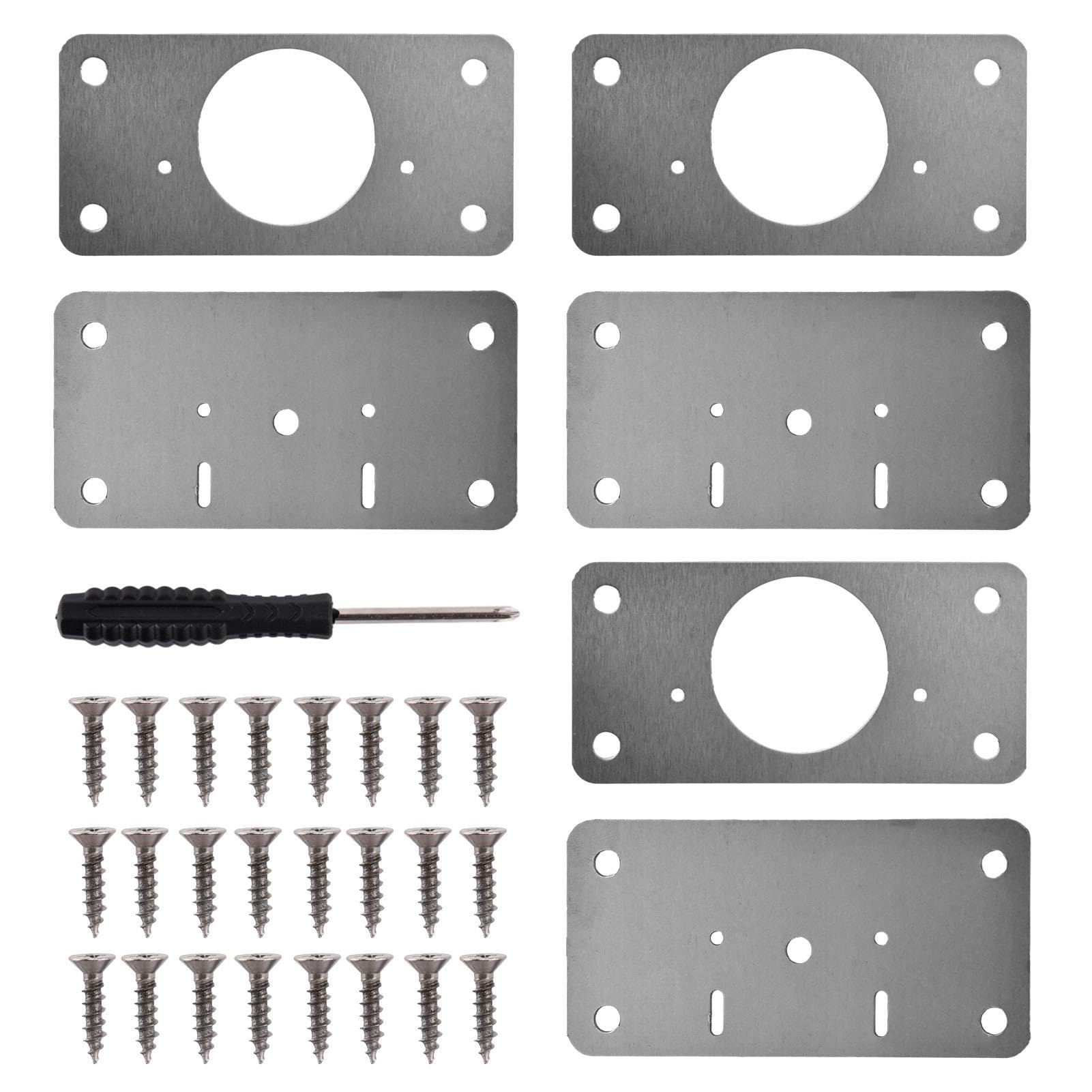 LOQJSS 8-Pack Hinge Repair Kit,Cabinet Hinge Repair Plate,Cabinet Door ...