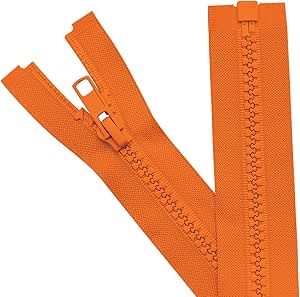 Sawoake 2PCS #5 23 Inch Separating Jacket Zippers for Sewing Coats ...
