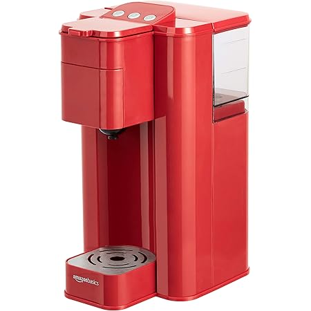 Amazon.com: Amazon Basics Single Serve Capsule Coffee Maker, Red ...