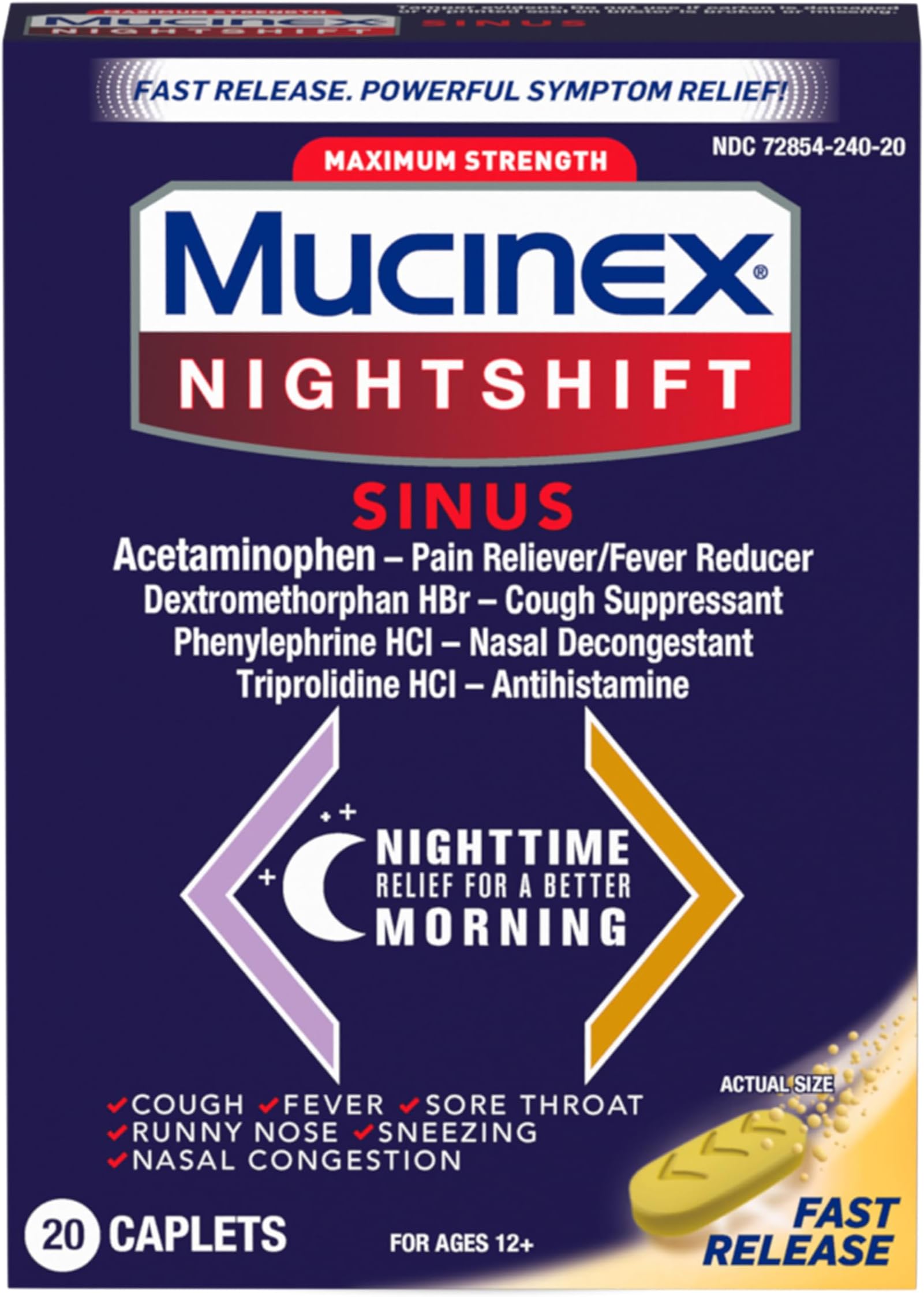 Amazon.com: Flonase Nighttime Allergy Relief Tablets, Up to 6 Hours of ...