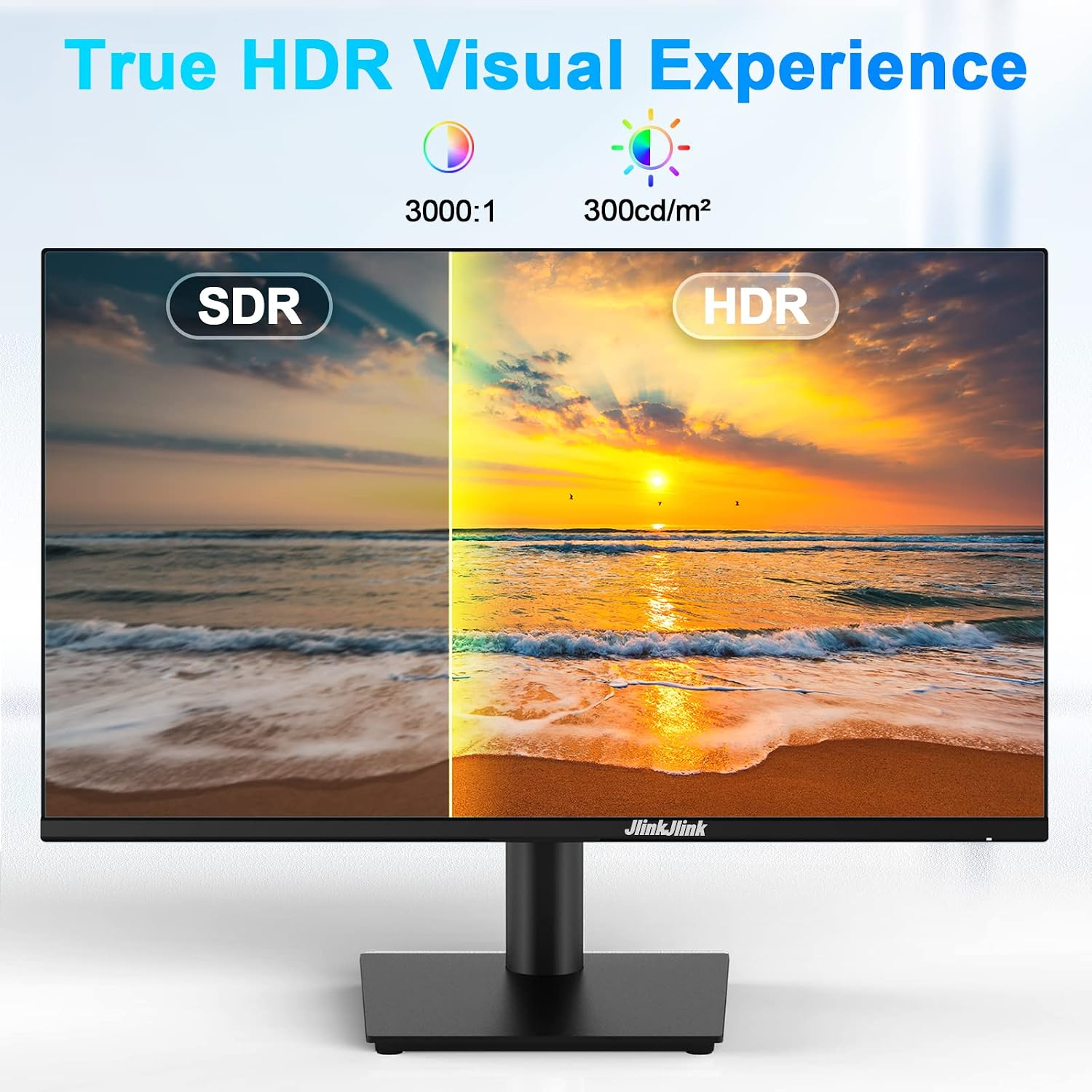 Jlink Computer Monitor, FHD 24 Inch Monitor, 1920x1080P 75Hz 5ms(GTG ...