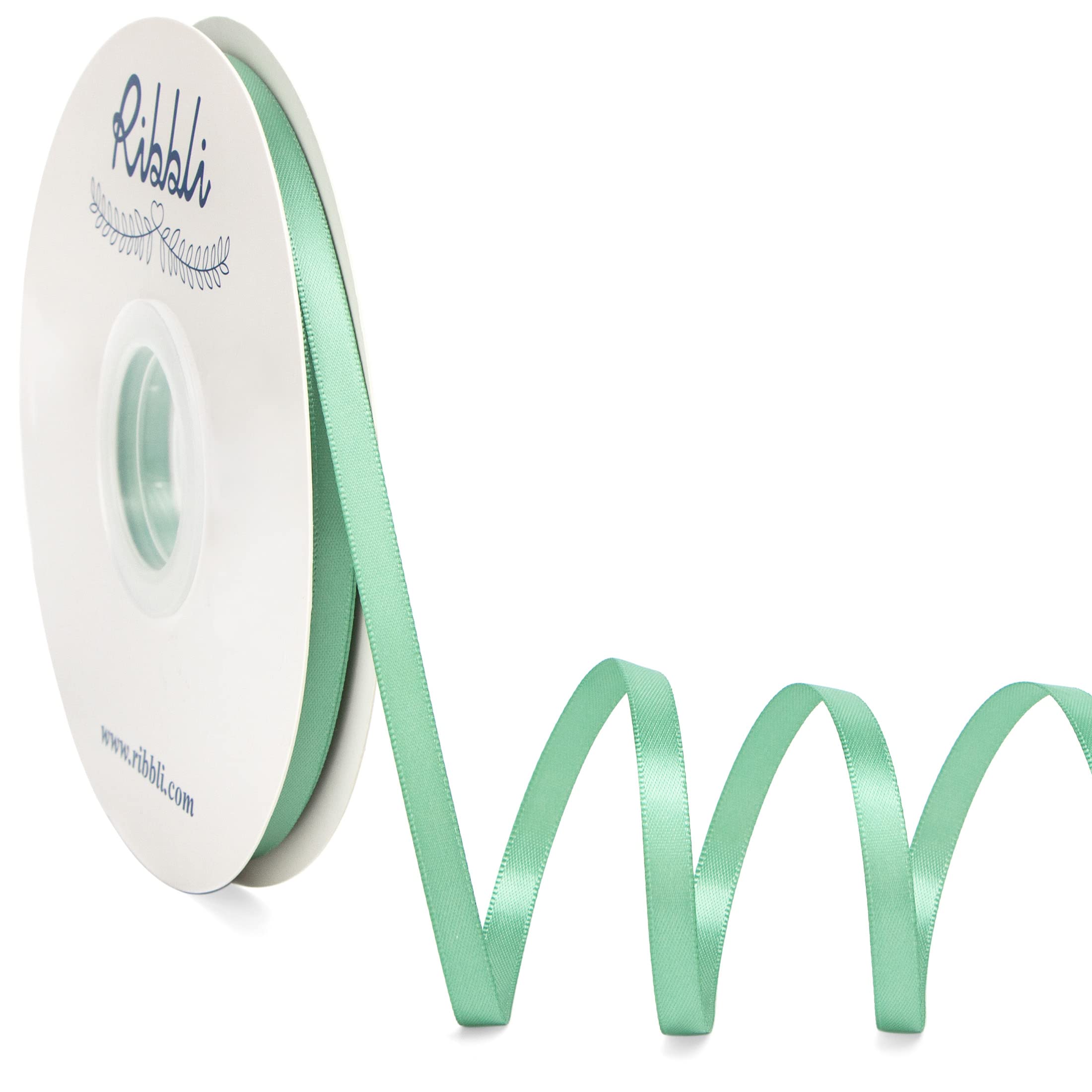 Snapklik.com : Sage Green Satin Ribbon,Double Faced Satin 1/4 Inch X ...