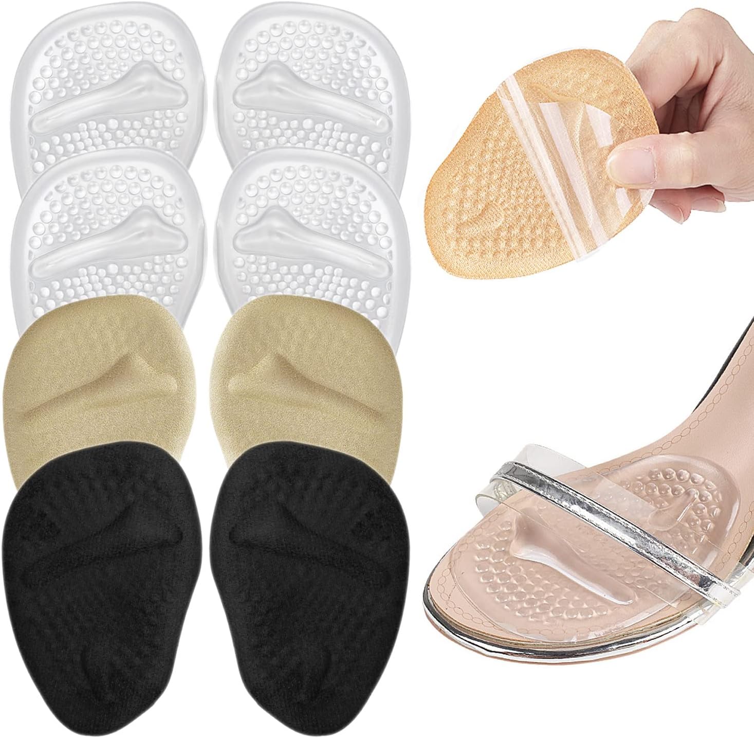 Amazon.com: Ball of Foot Cushions, Metatarsal Pads Women, Forefoot Pads ...